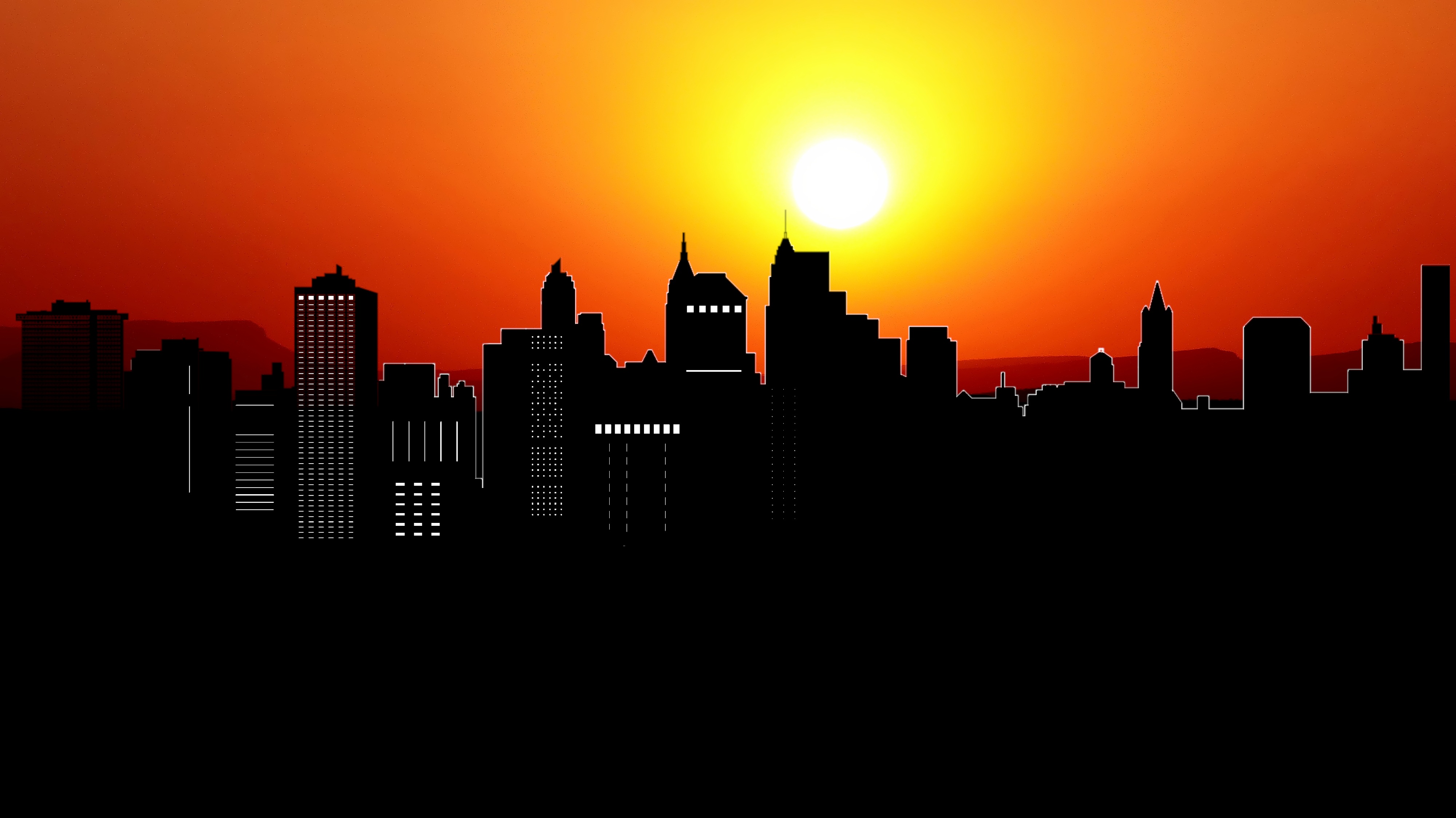 Layer of the sun city drawing free image download