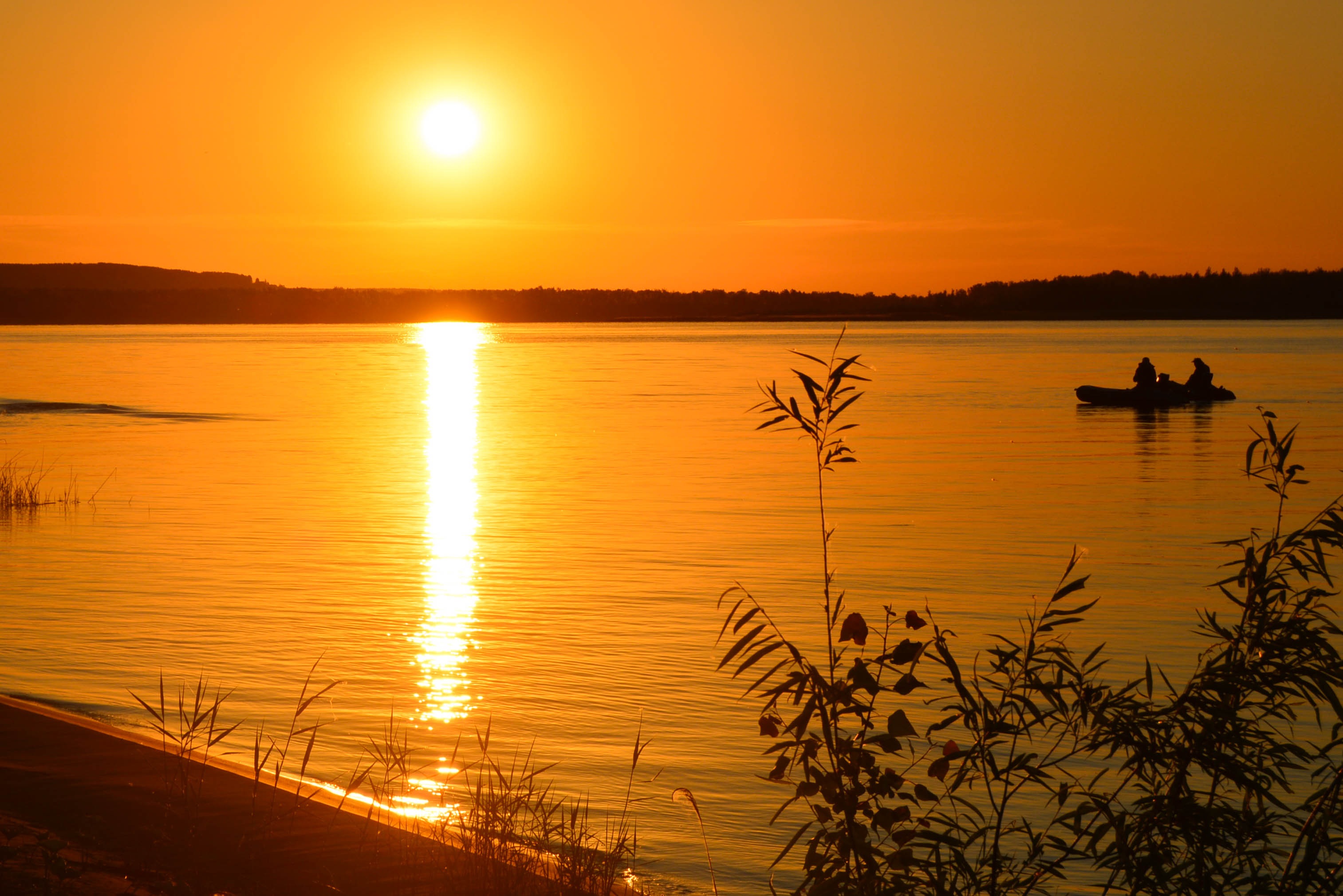 Relax Water Lake orange sunset free image download