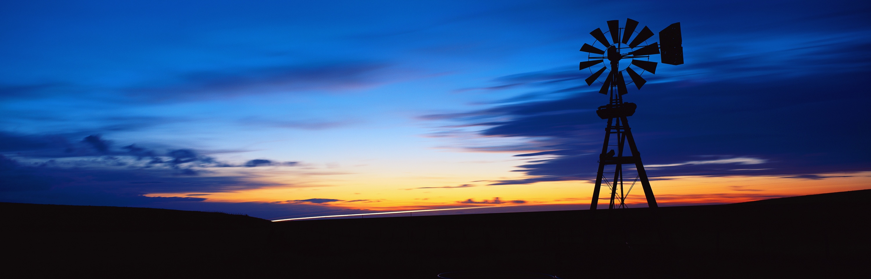 Windmill Glow In The Evening Rural free image download