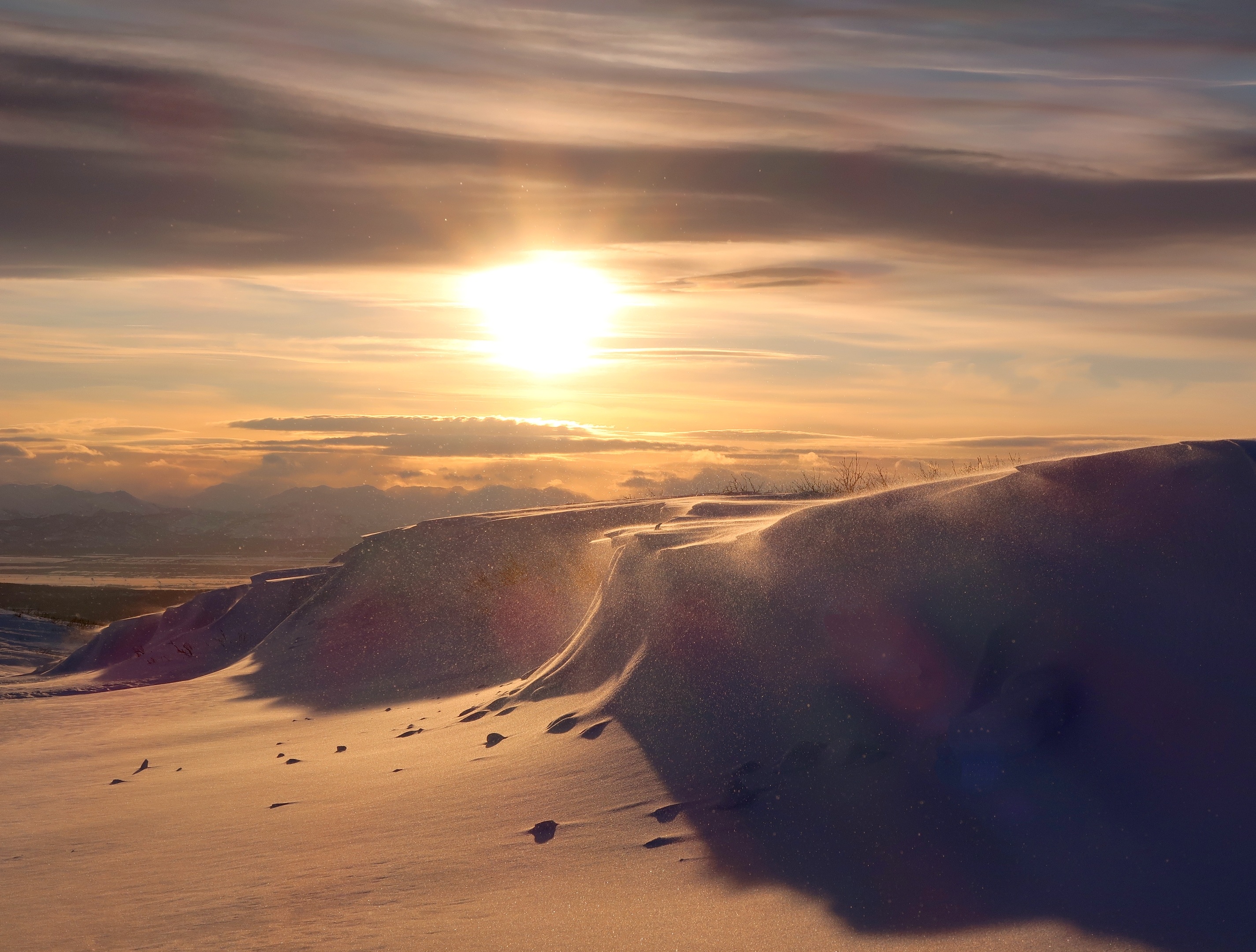 Sunset Winter Evening Snow free image download