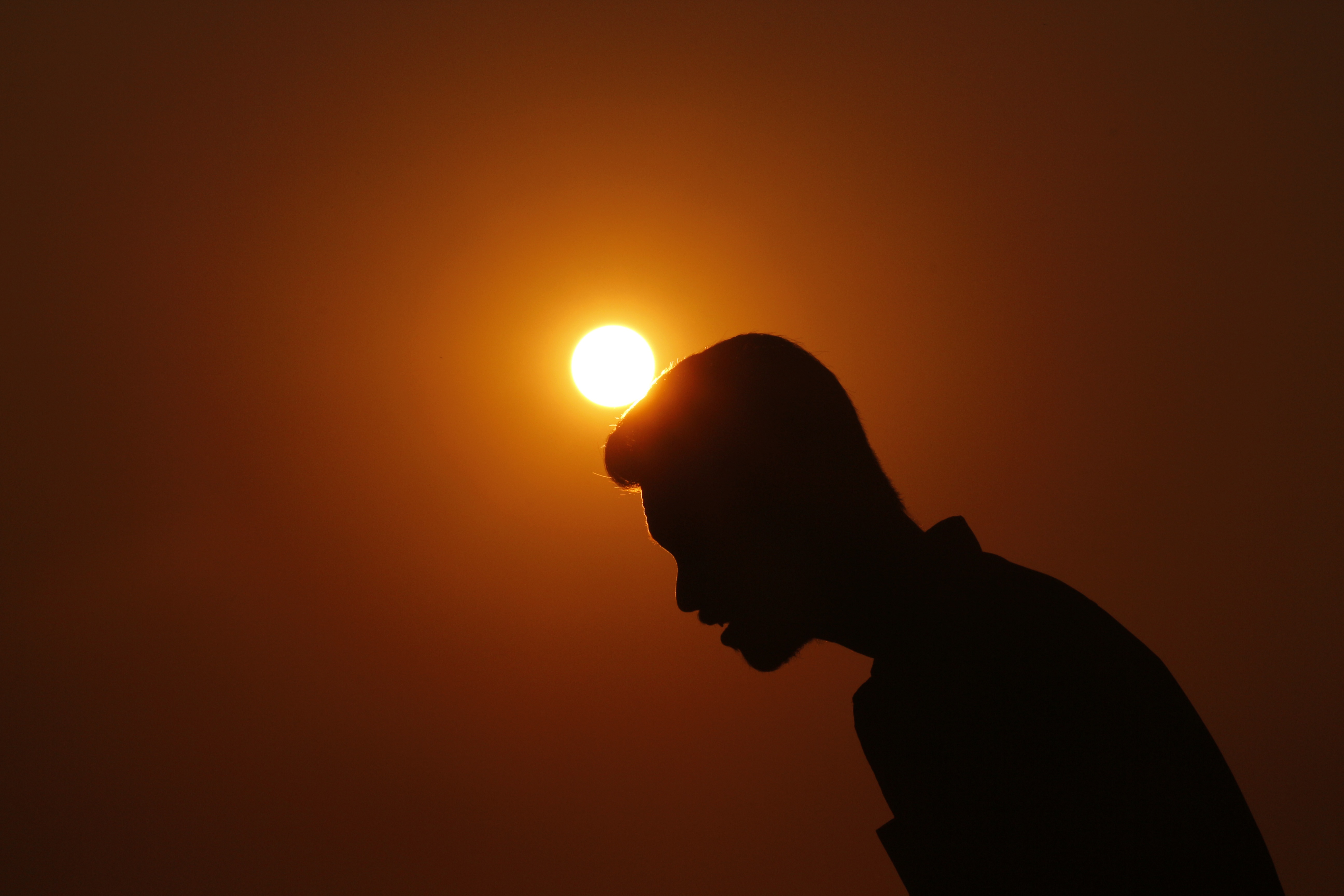 Sunset Shadow Man free image download