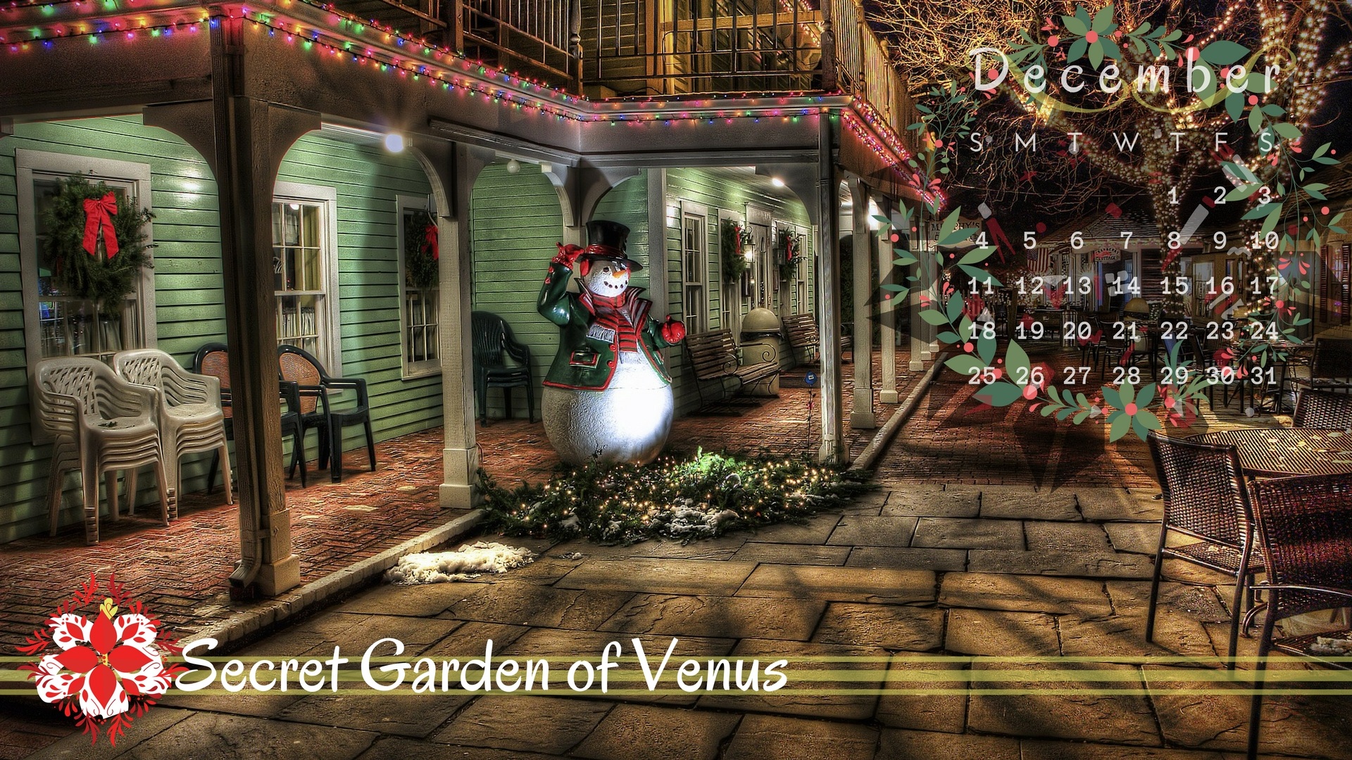 December holiday calendar free image download