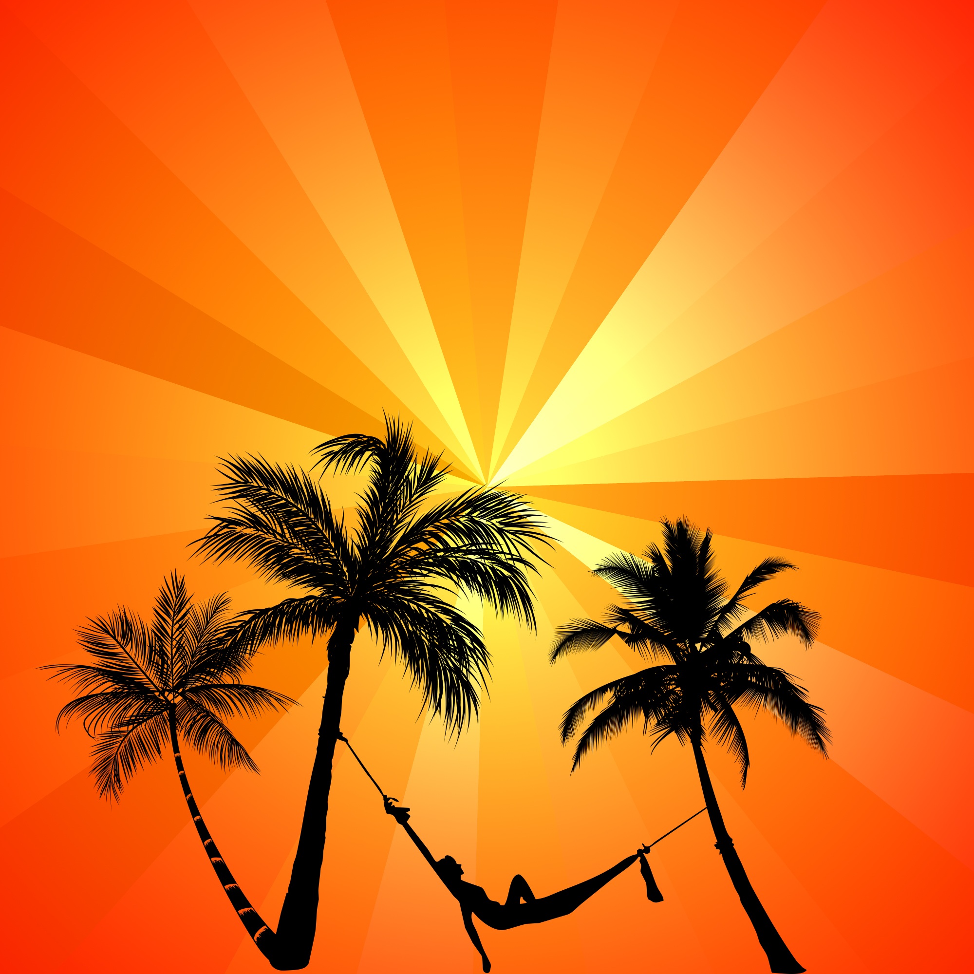 Hammock sunbathing relax beach free image download