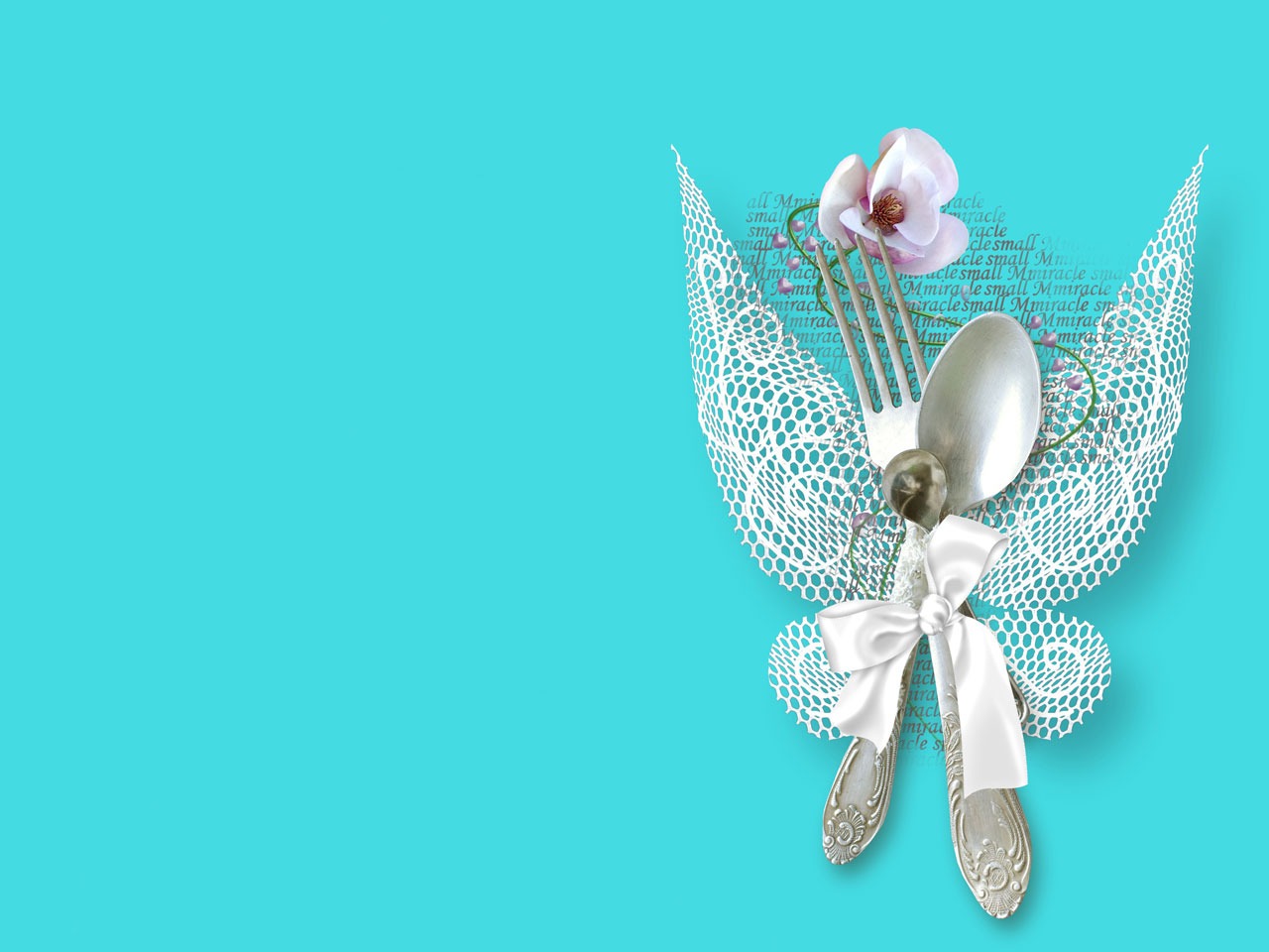 Silverware Wedding White free image download