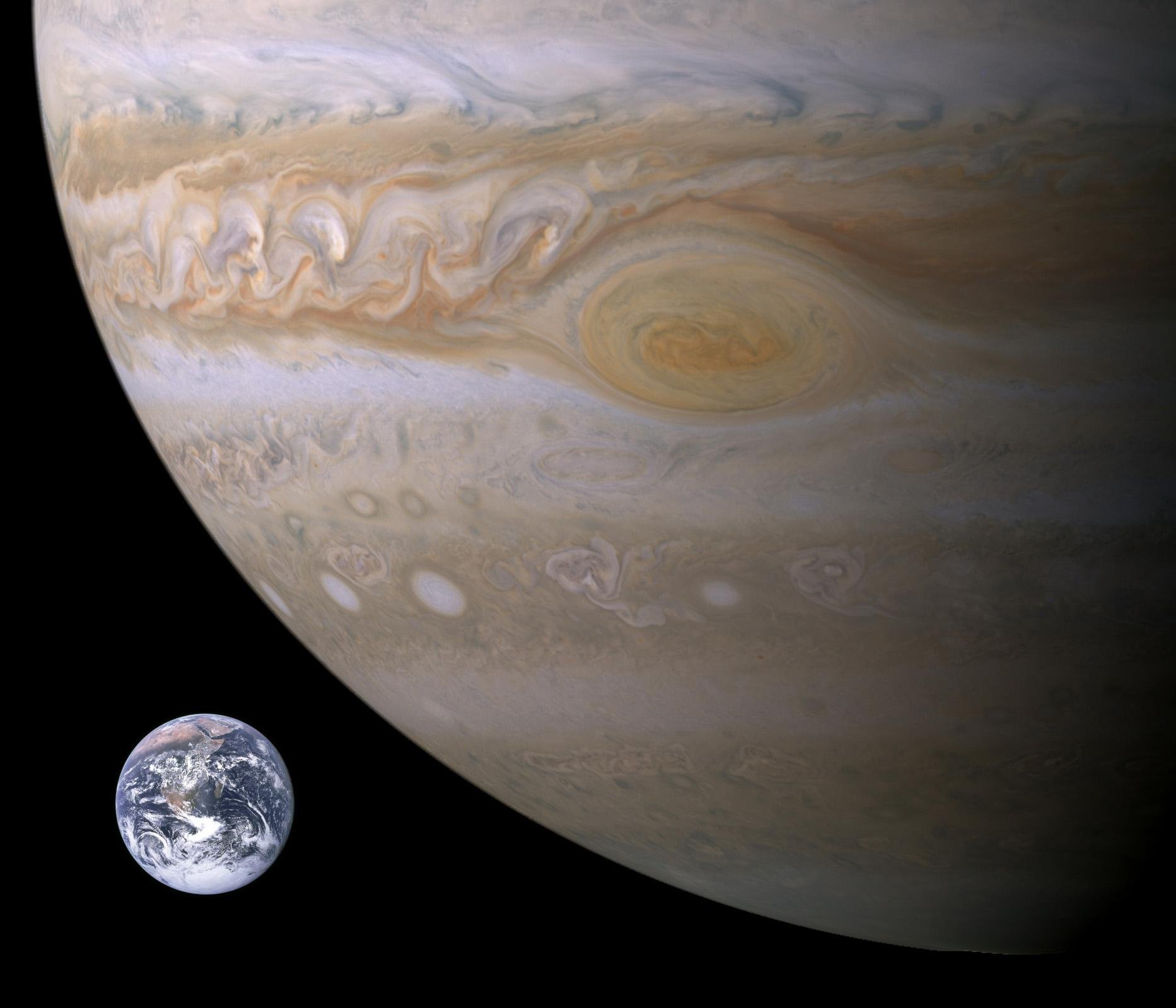 Jupiter Planet Earth Size free image download