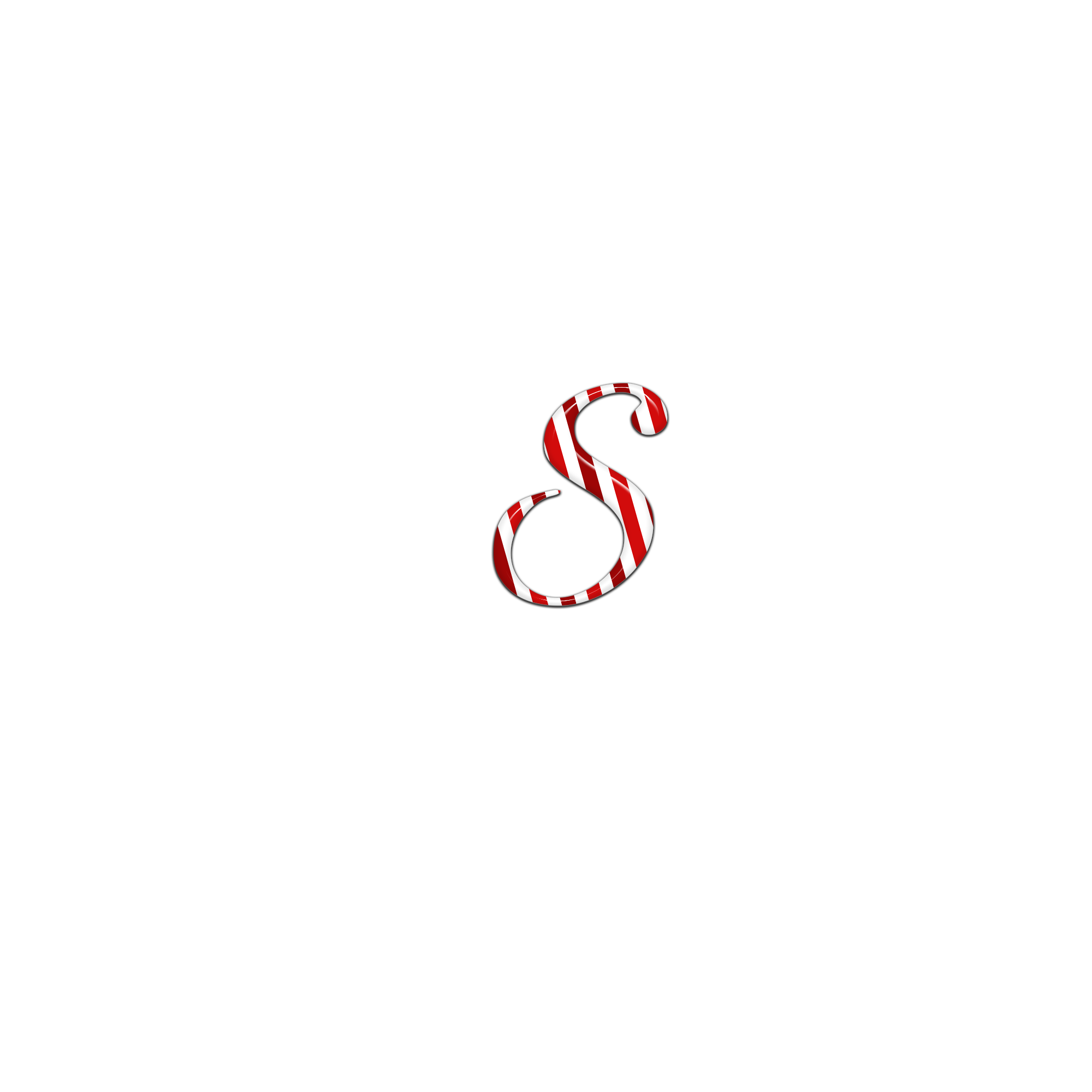 Candycane letter s text candy free image download