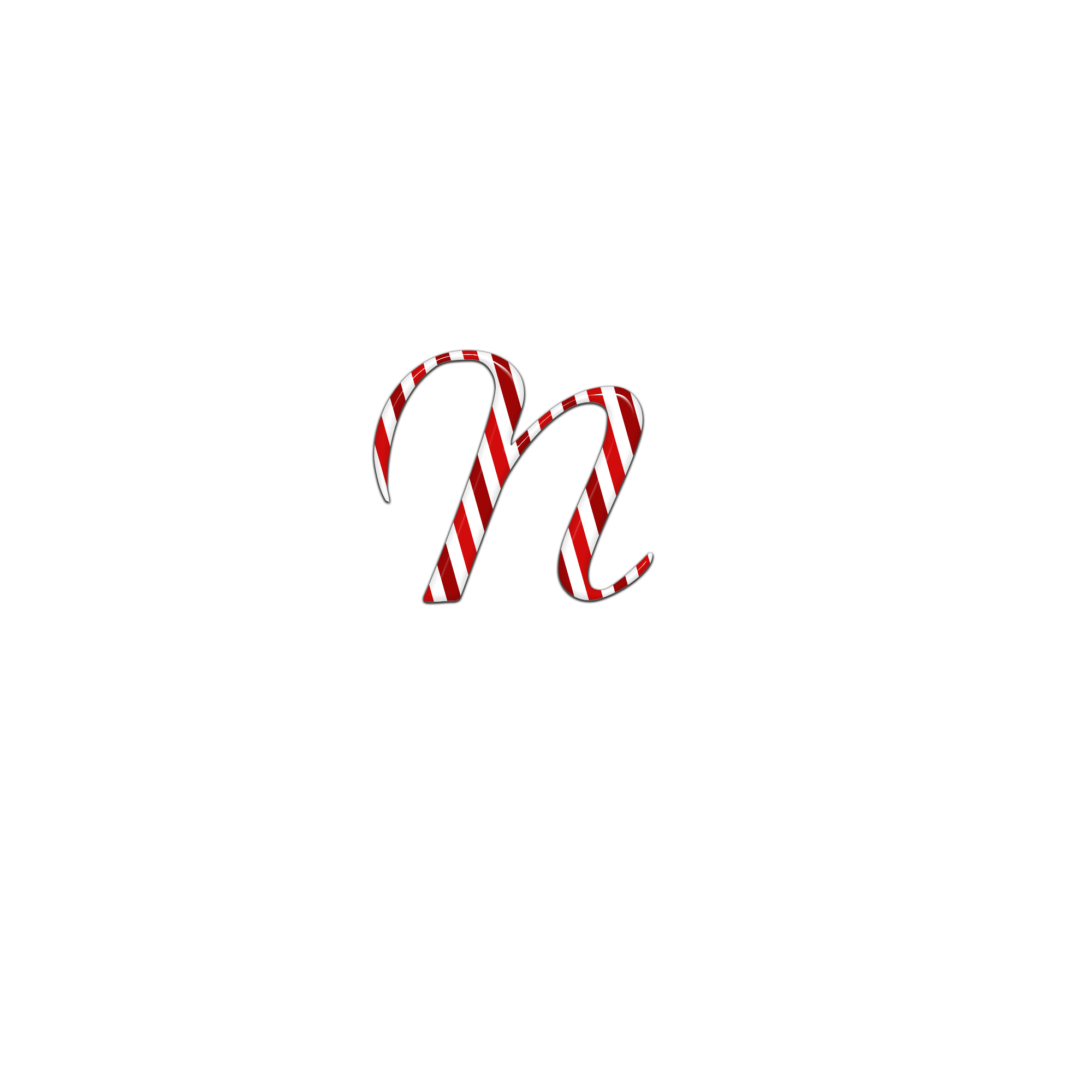 Candycane letter n text candy free image download