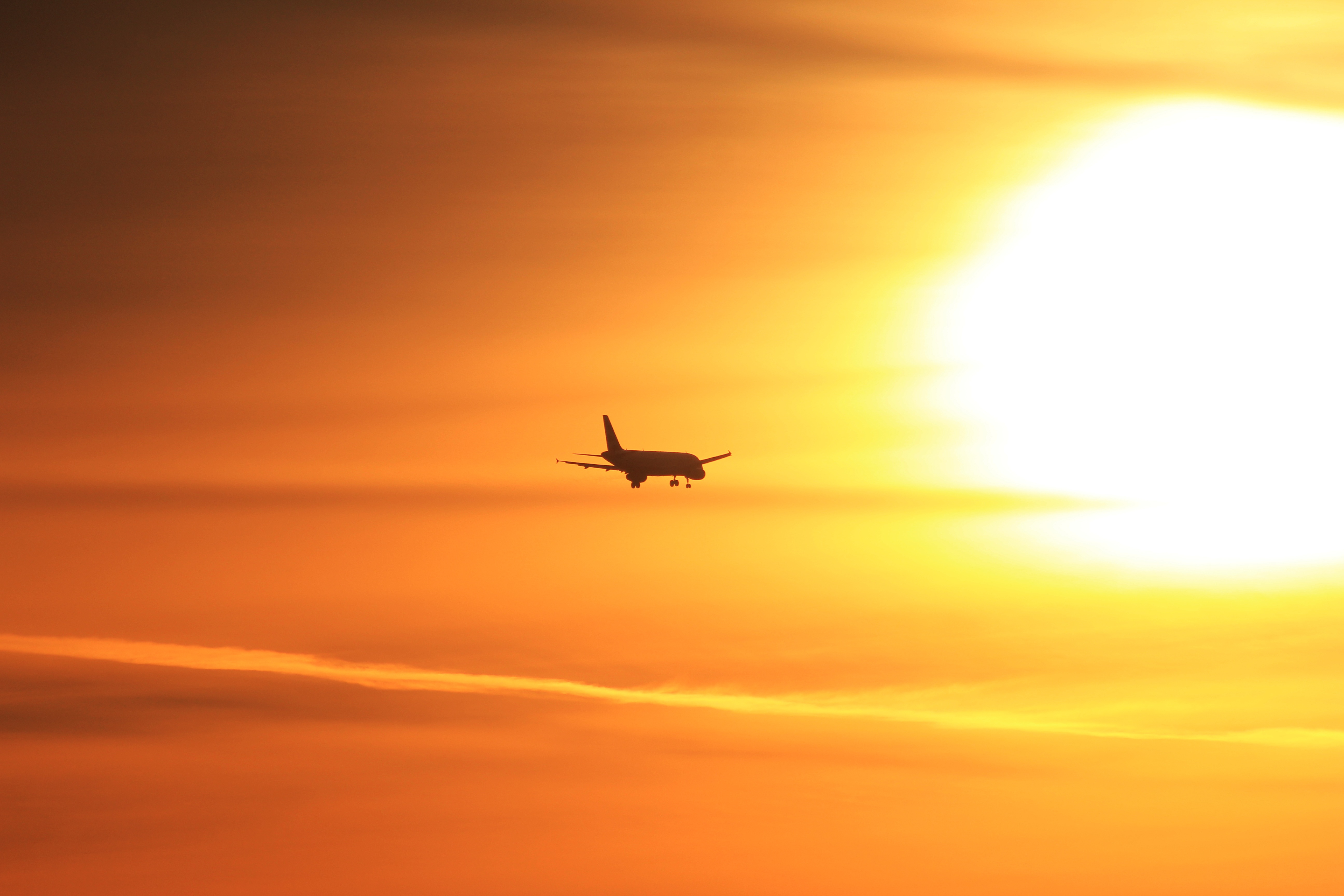 Plane Sunset Airplane free image download