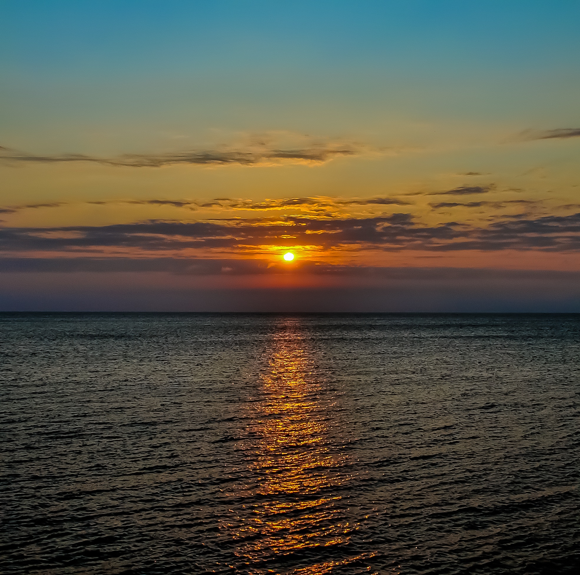 Sunset Ocean Cloudscape free image download