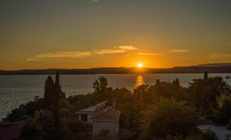 Sunset Lake Garda Italy free image download