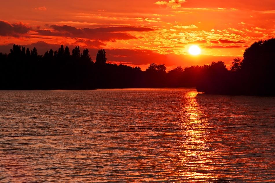 Sunset Evening Lake free image download