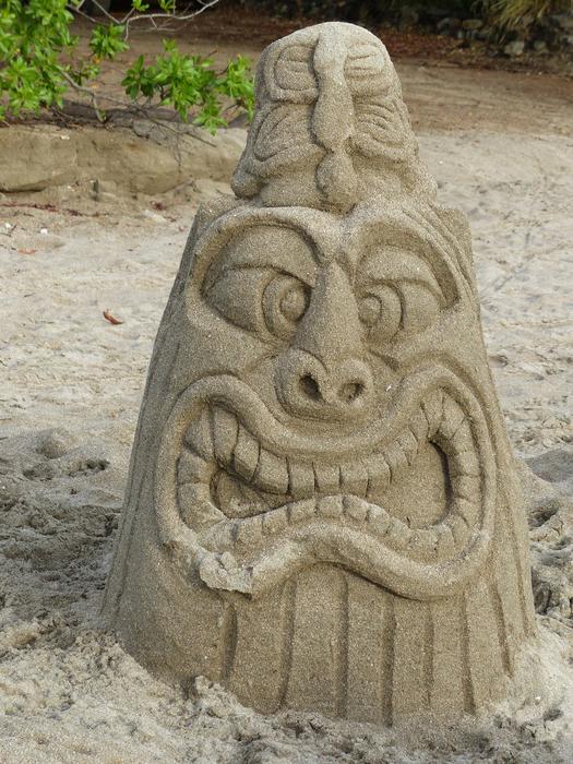 Sand Figure Beach free image download