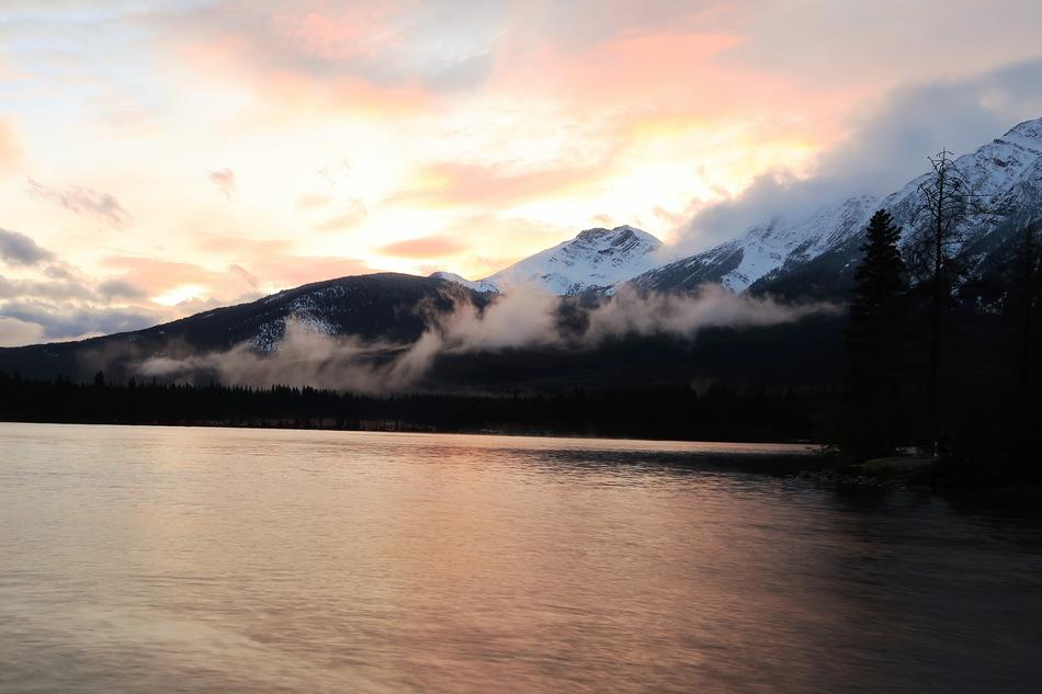 Sunset Panorama Lake free image download