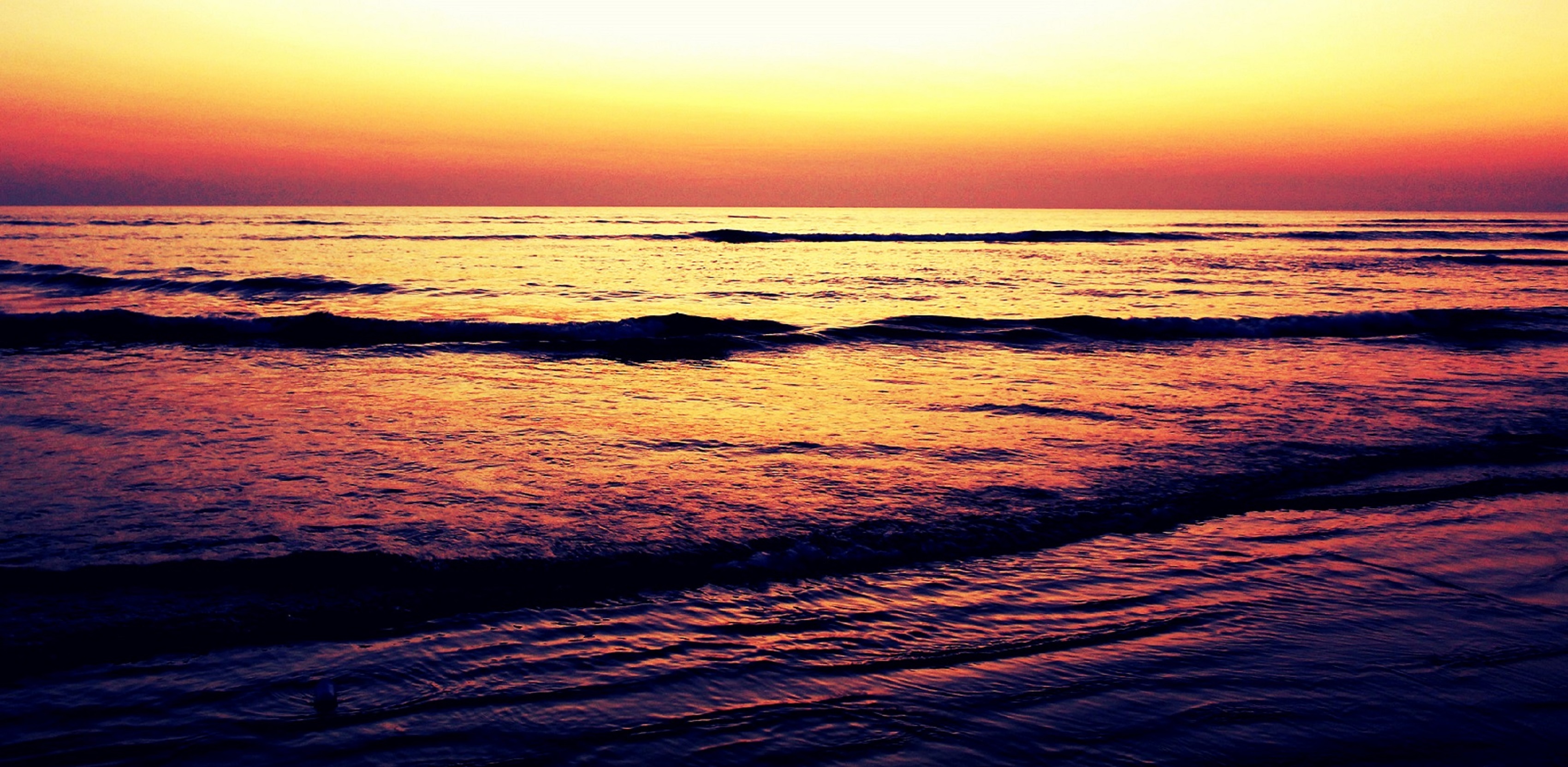 Sunset Sea Beach Ocean Evening free image download