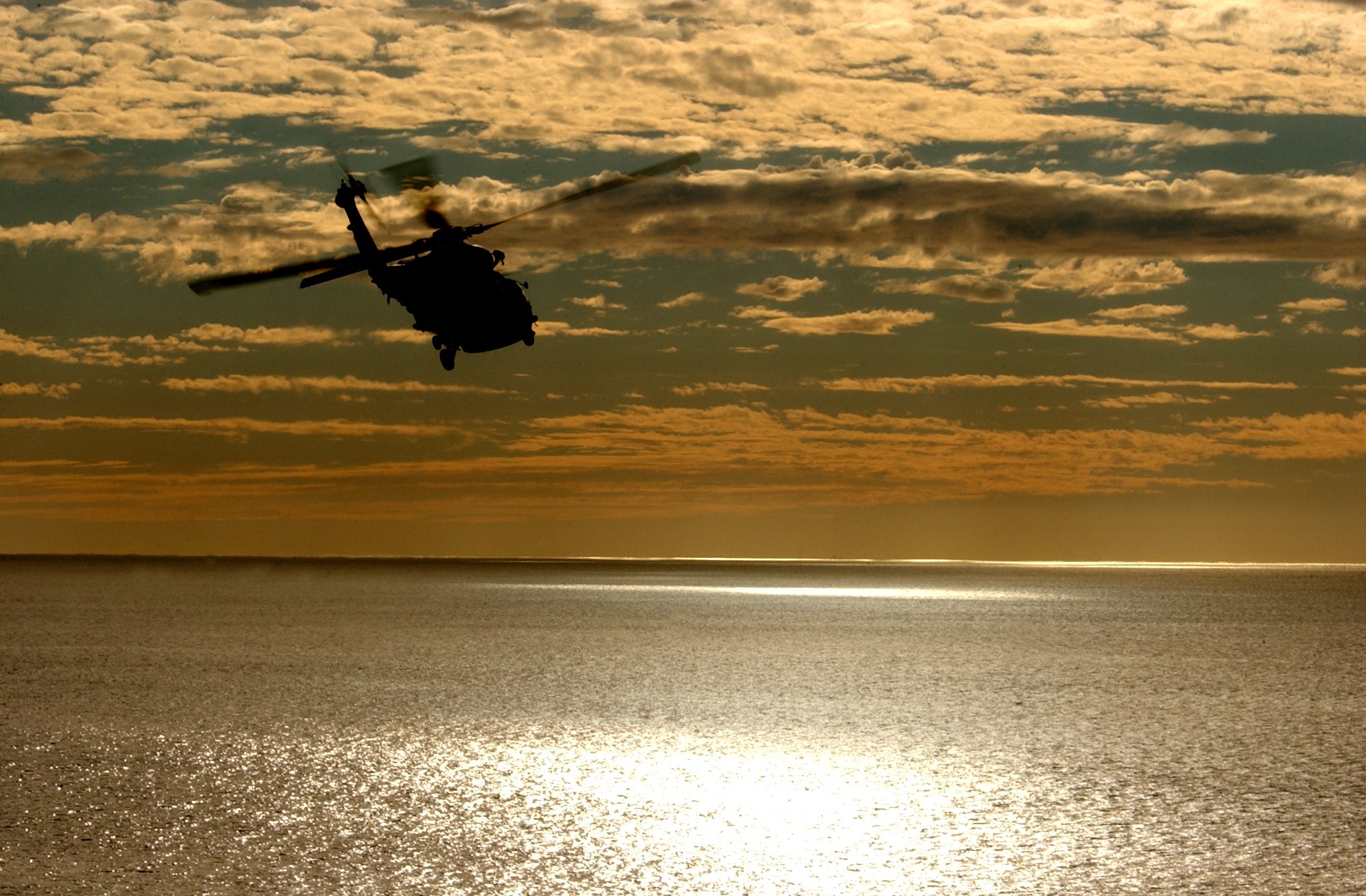 Helicopter Aircraft Sunset free image download