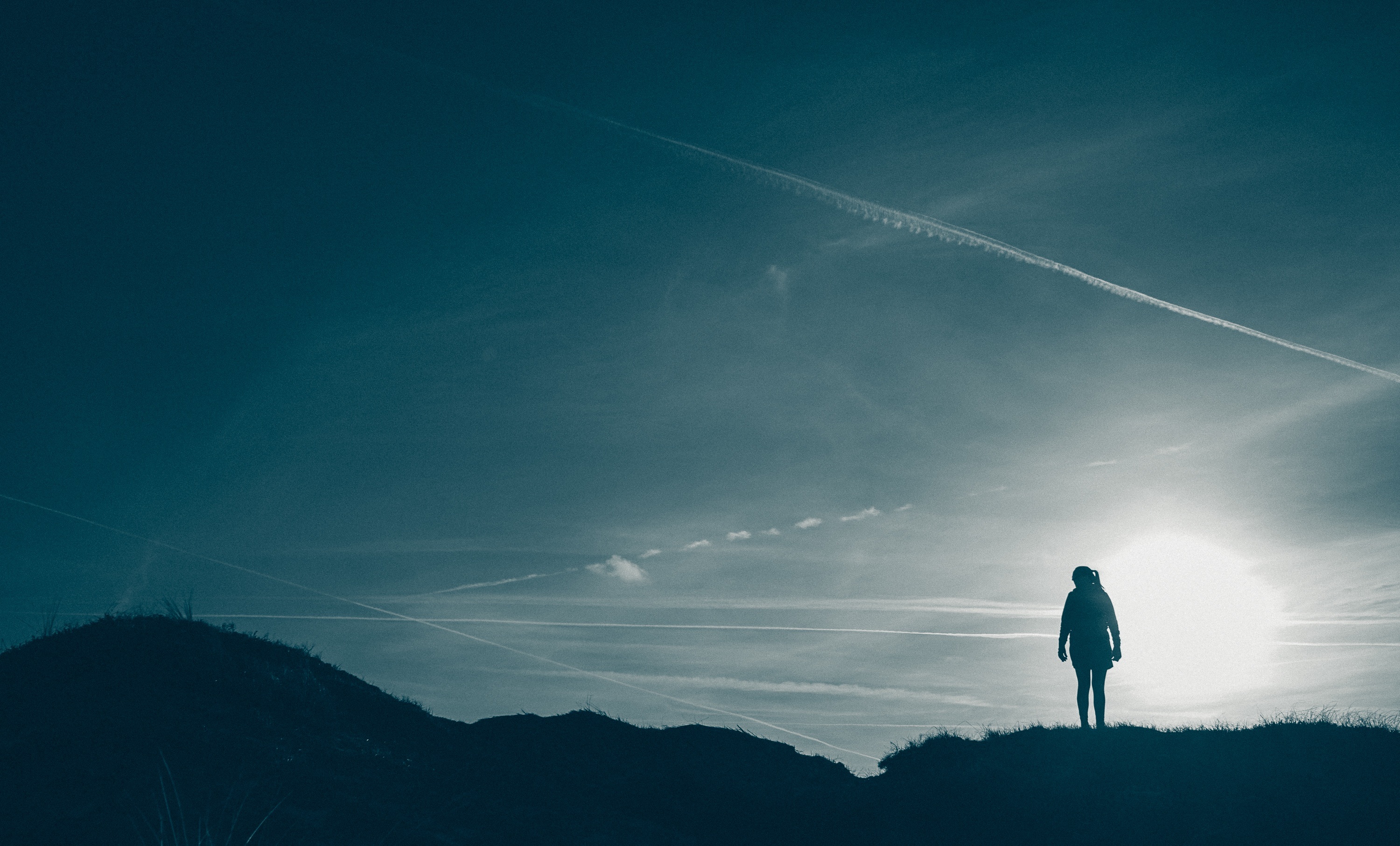 Silhouette Shadows Sky free image download