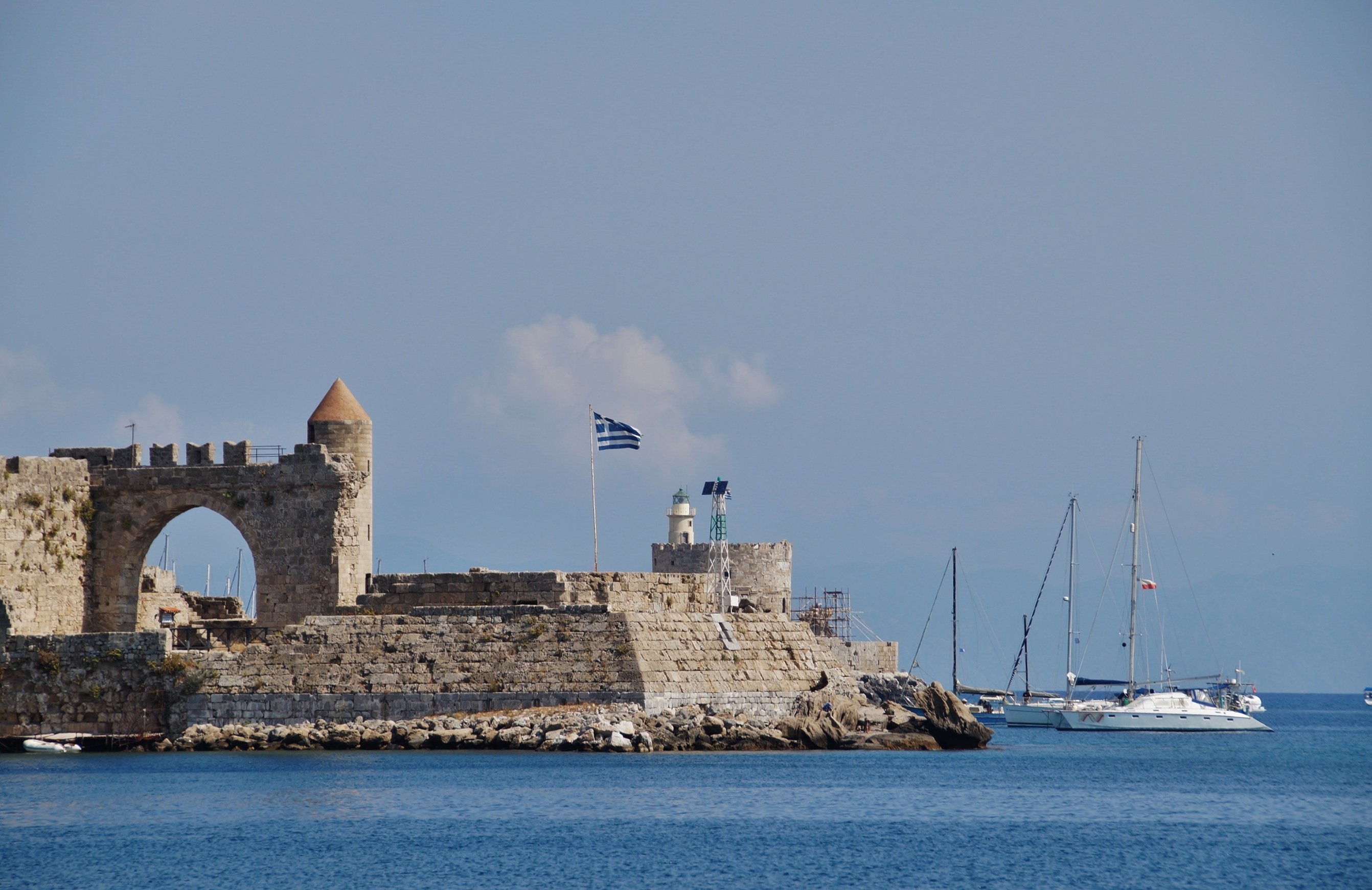 Greece Rodos Port The Walls Of free image download