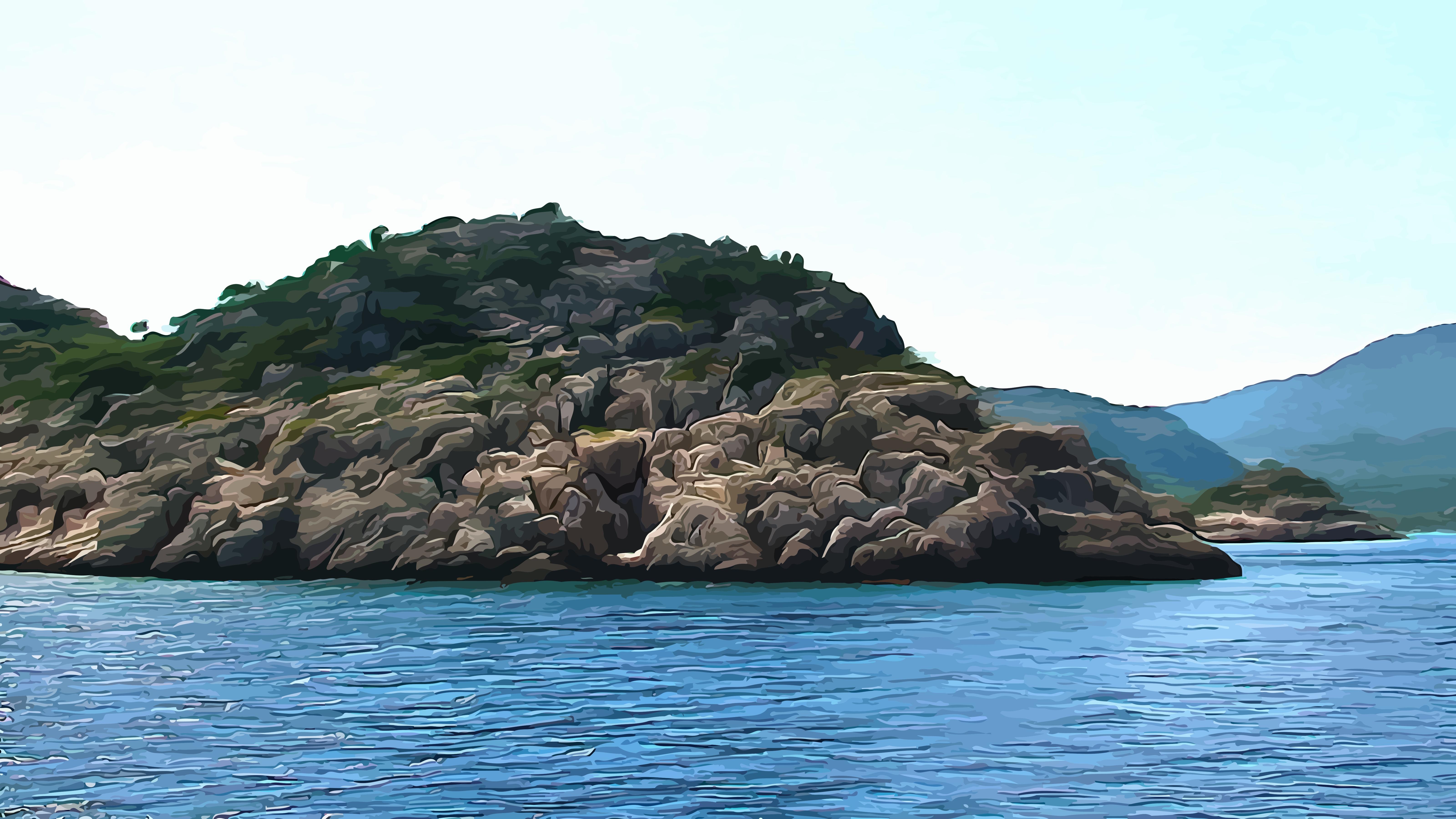 Boat trip sea island seascape free image download