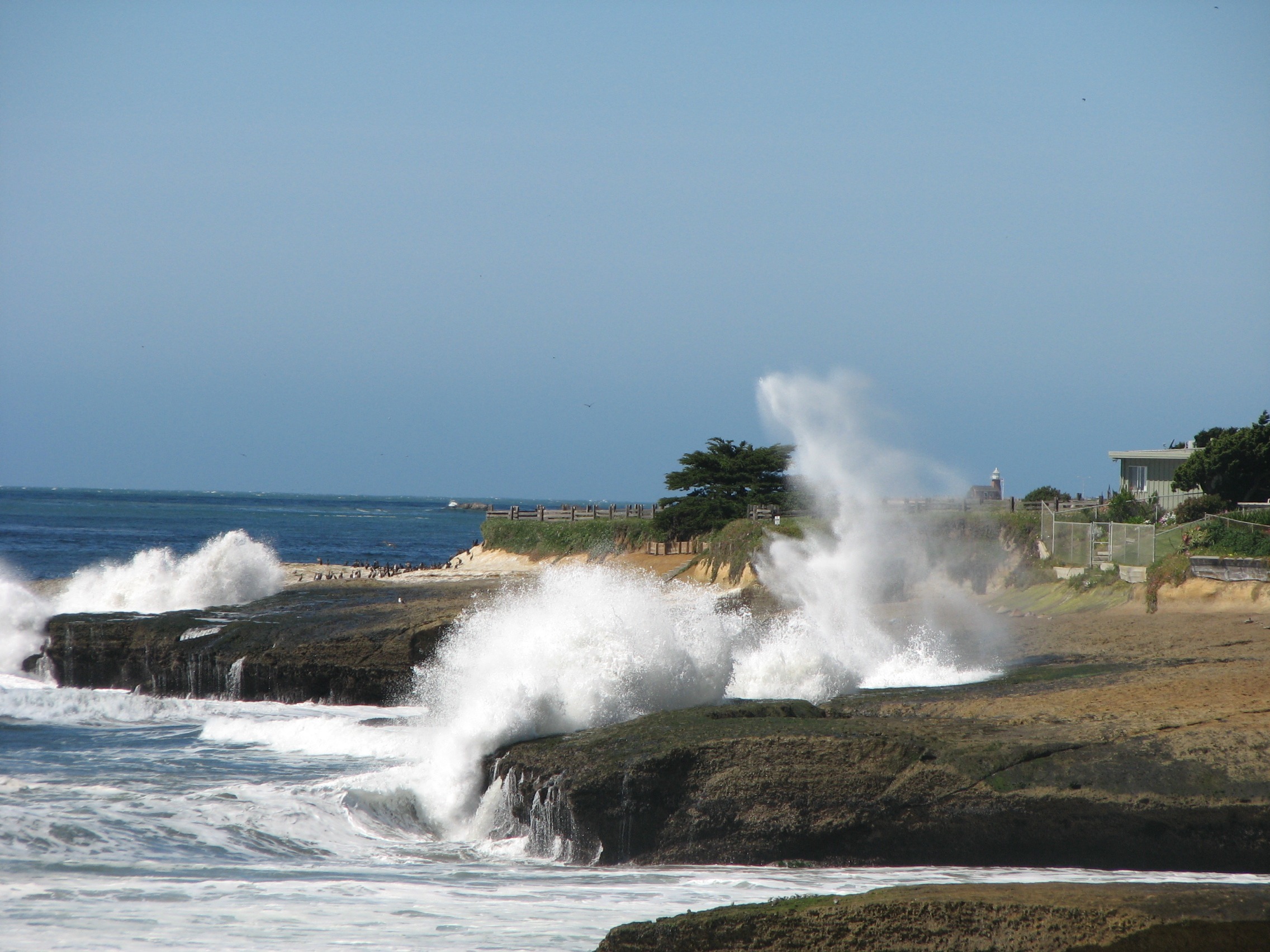 Waves Crashing Beach free image download