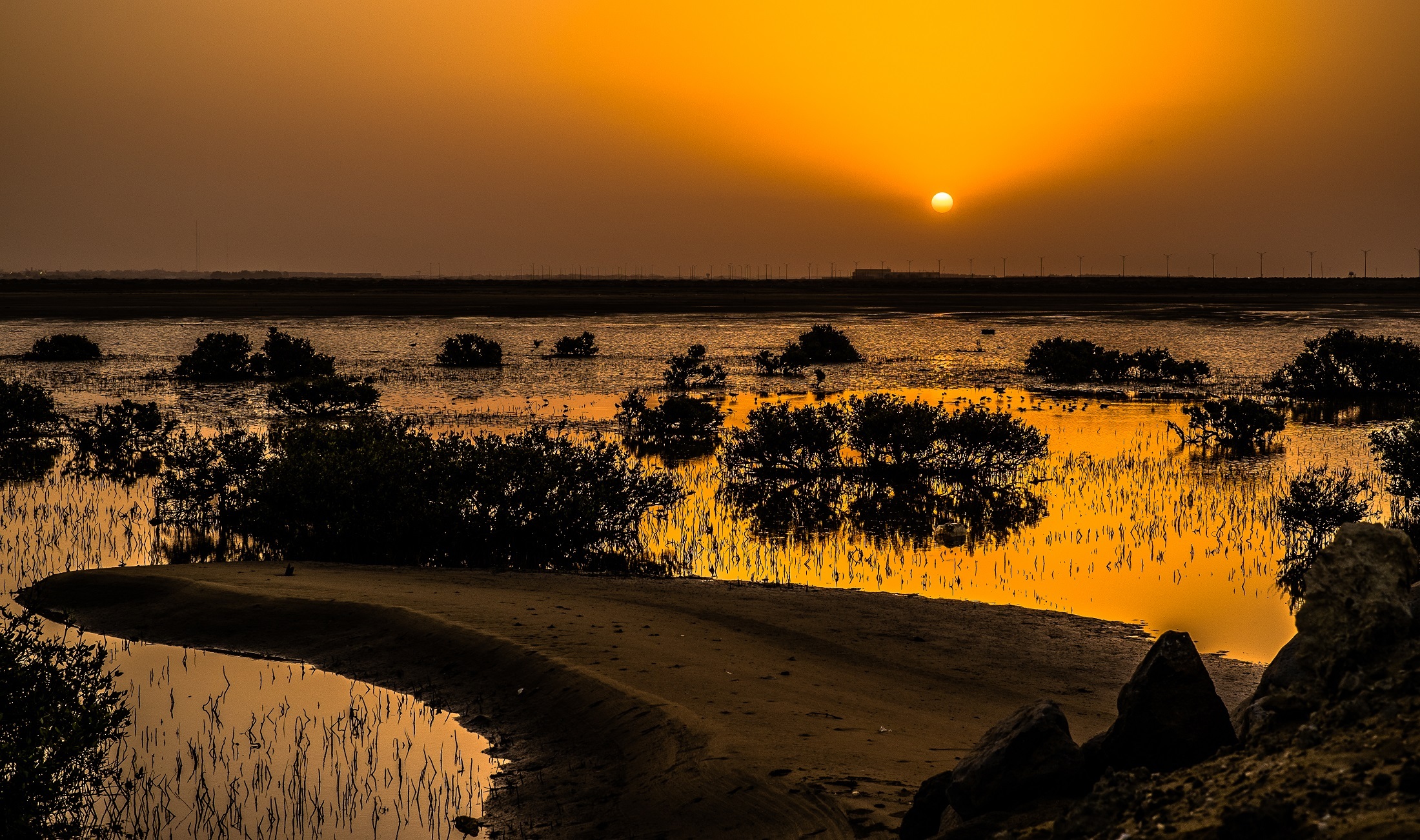 Sunset Horizon horizon view free image download
