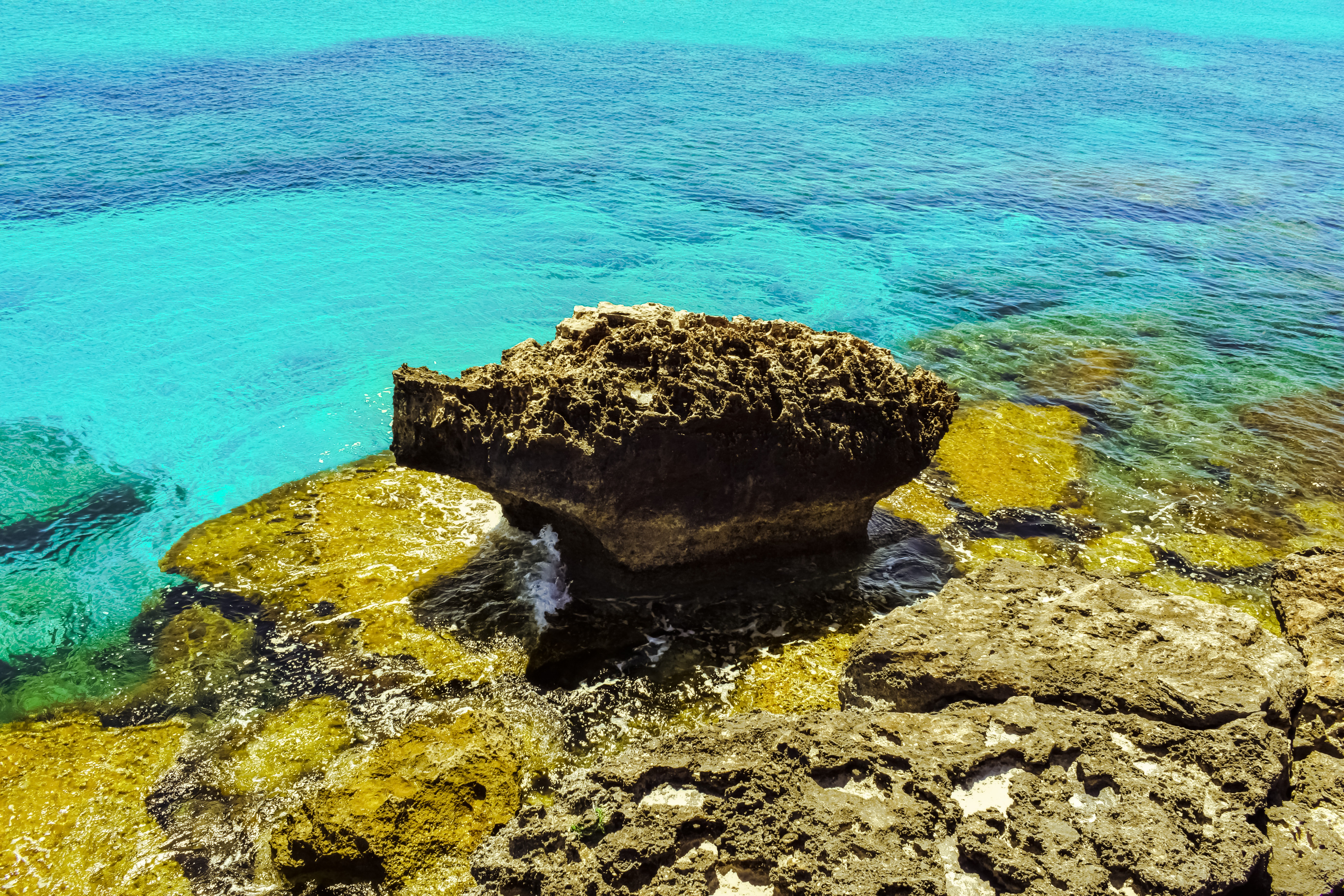 Rock Sea Nature in cyprus free image download