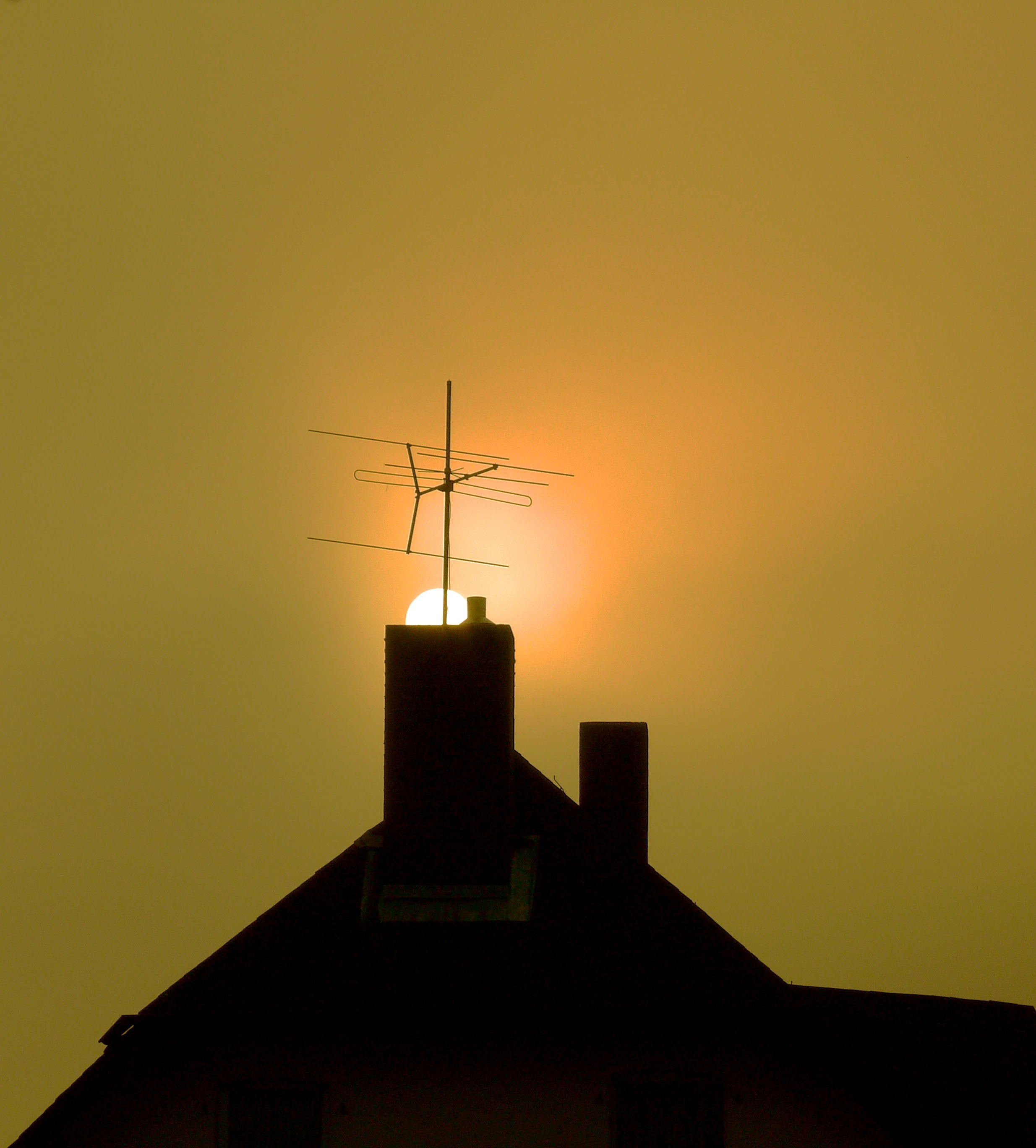 Chimney Roof Sun free image download