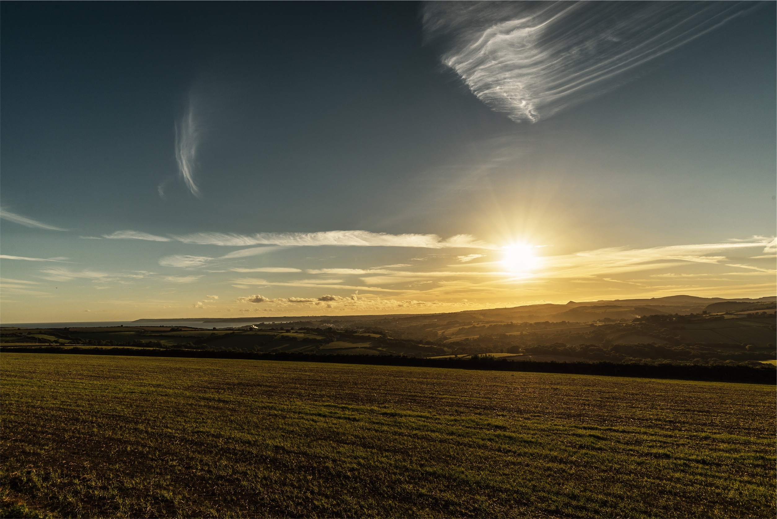 Sunset Fields Landscape free image download