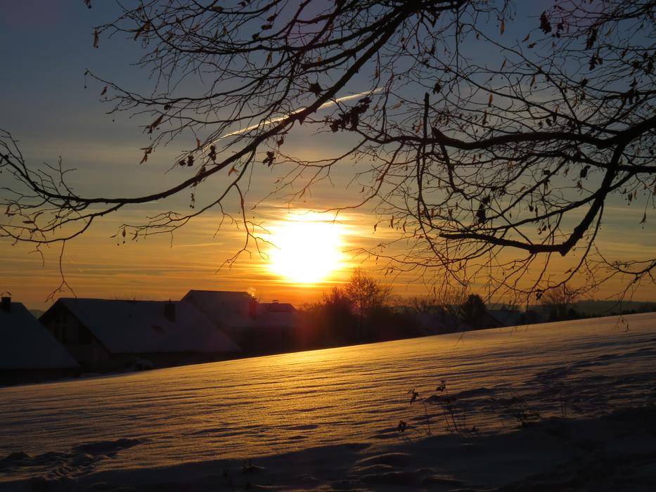 Wintry Sunset Sun free image download