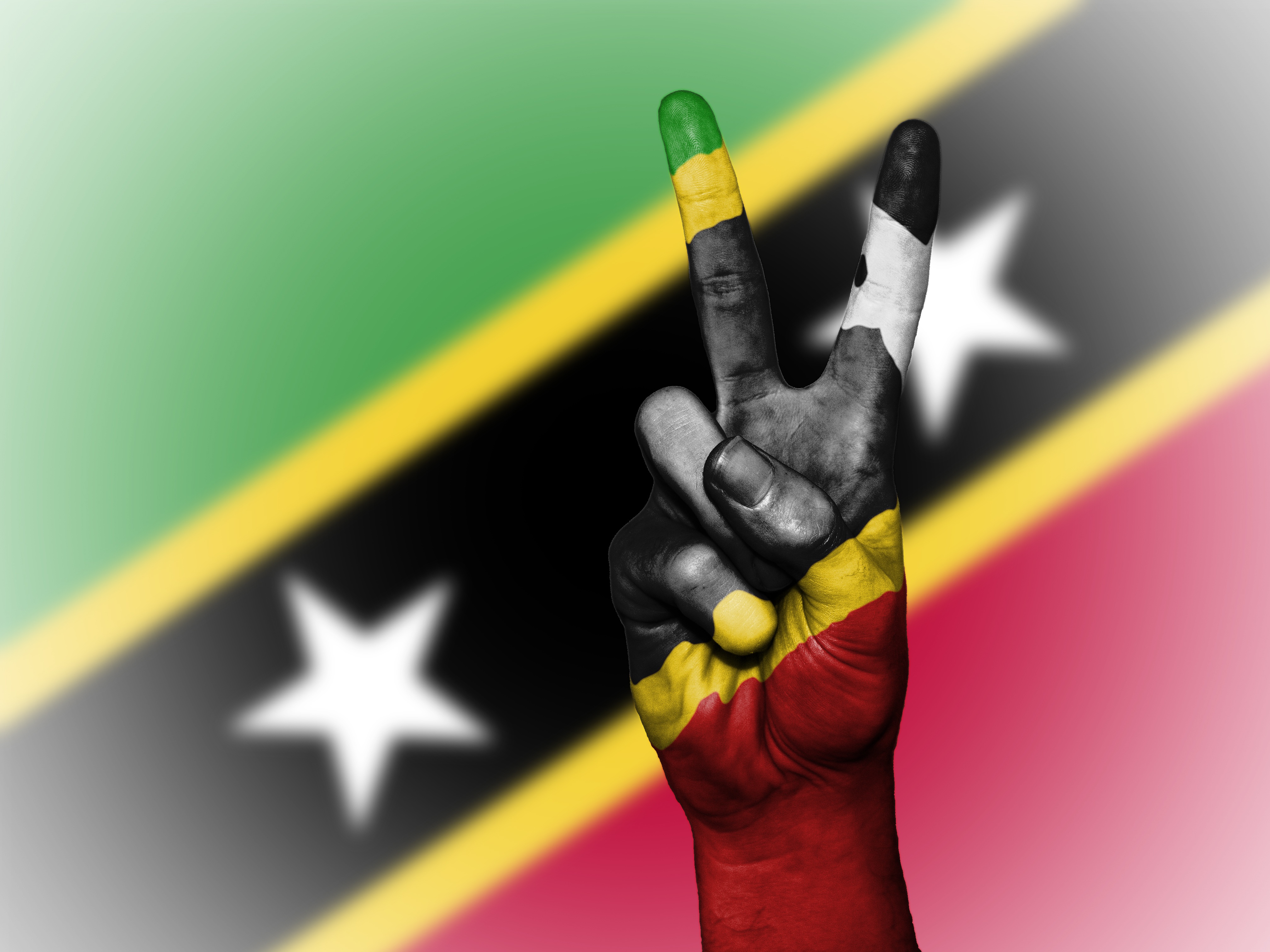 Saint Kitts And Nevis Peace Hand free image download