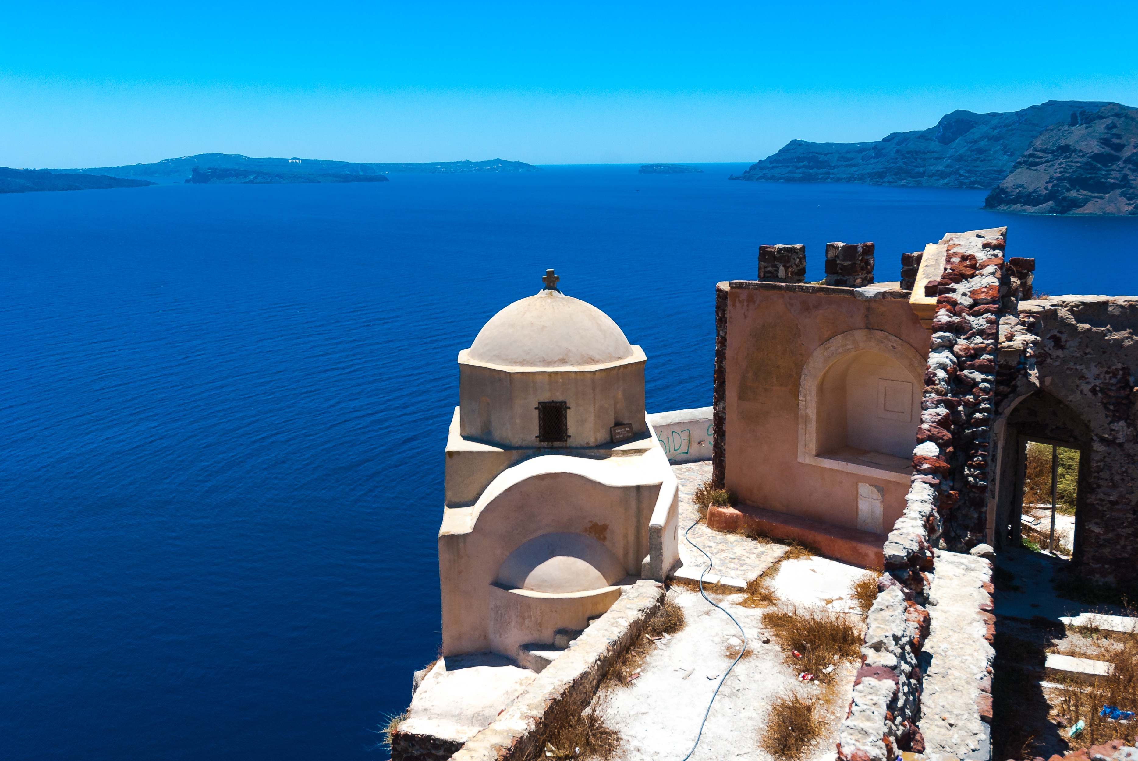 Greece Santorini The Sun free image download