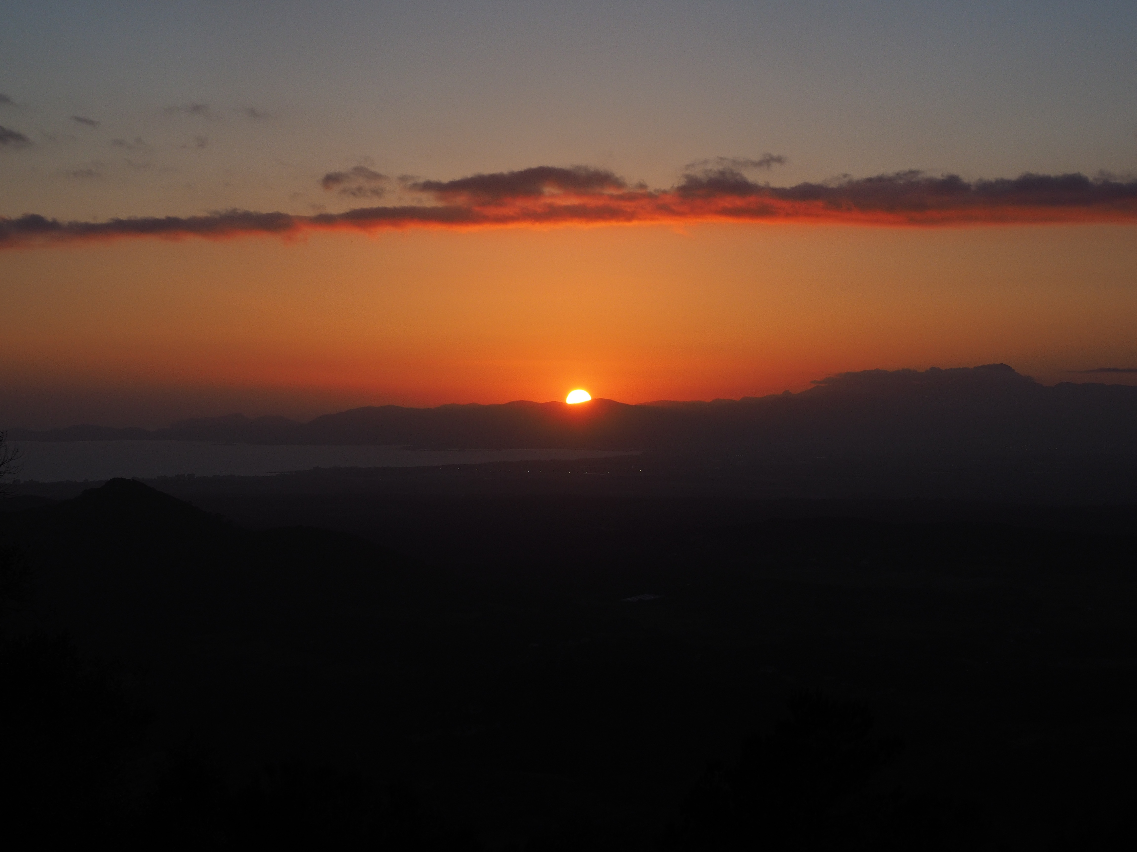 Bay Of Palma Sunset Solar disk free image download