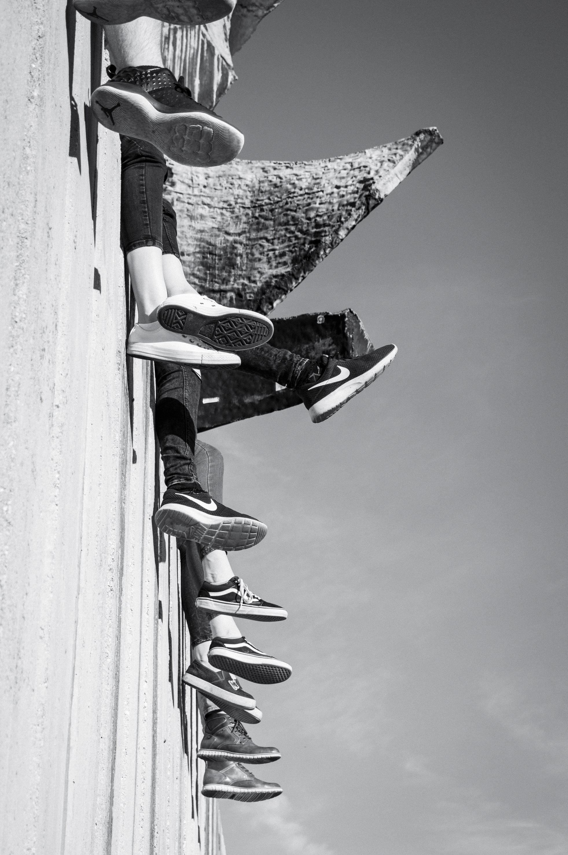 Feet Sky Wall free image download