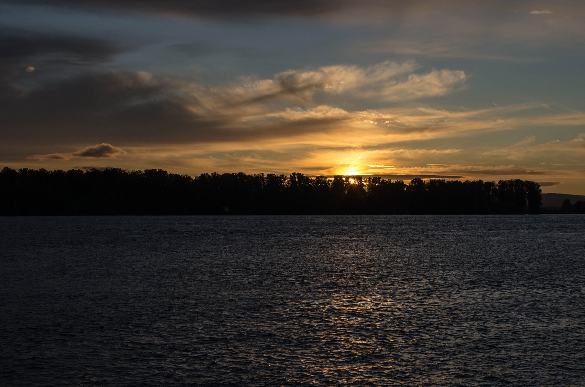 Sunset River Water free image download