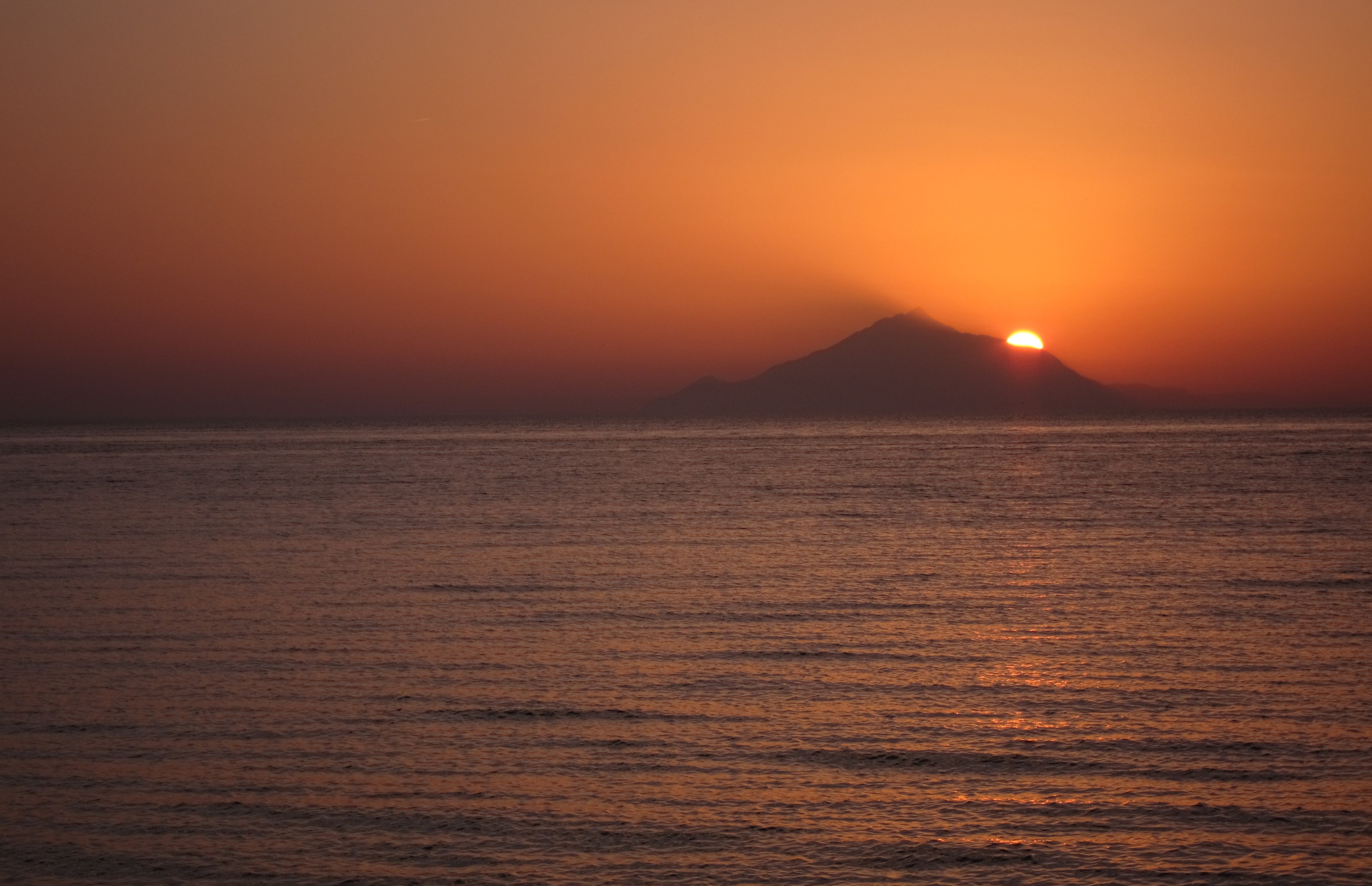 Greece Sea Sunset free image download