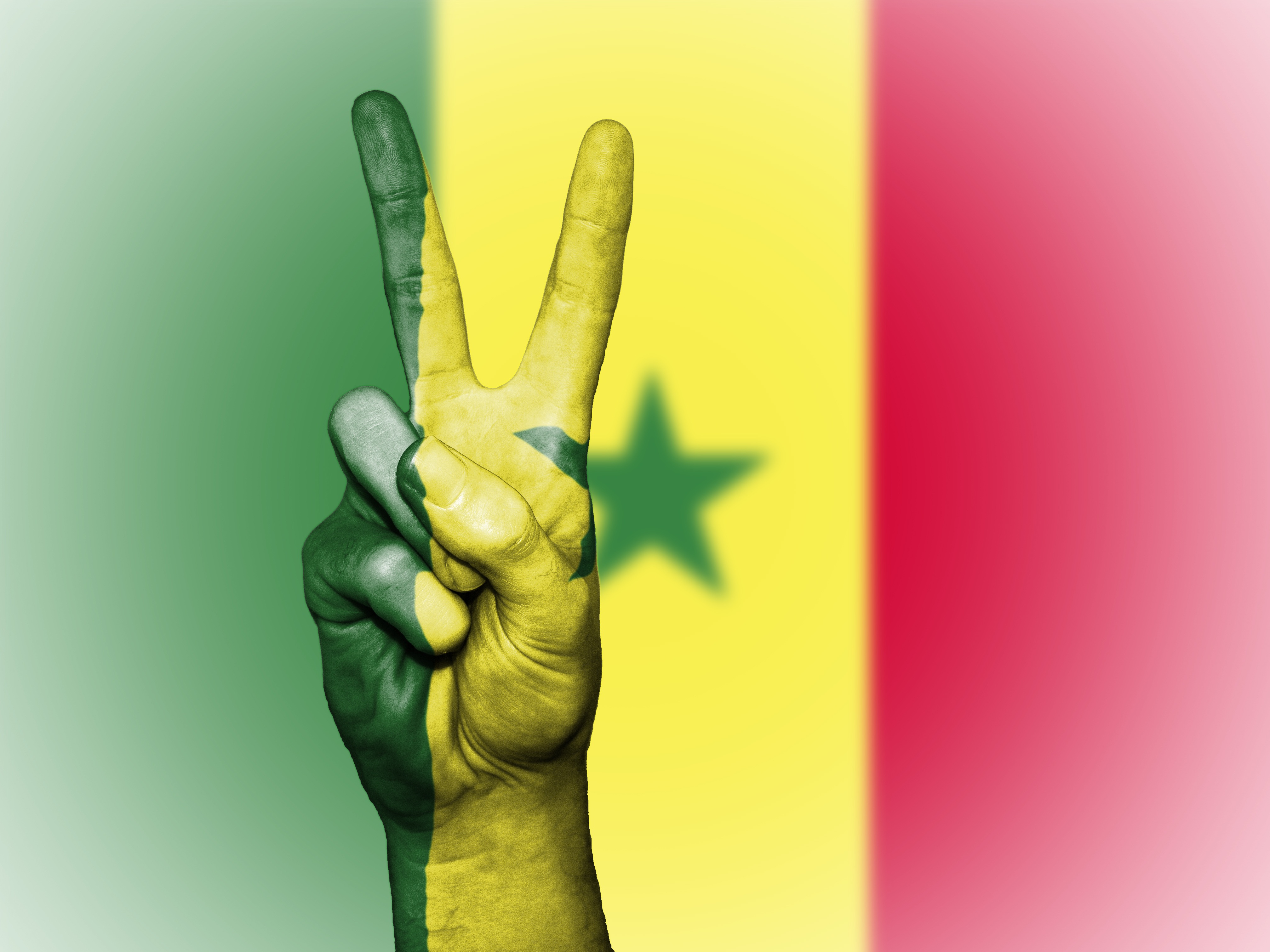Senegal Hand Peace flag free image download