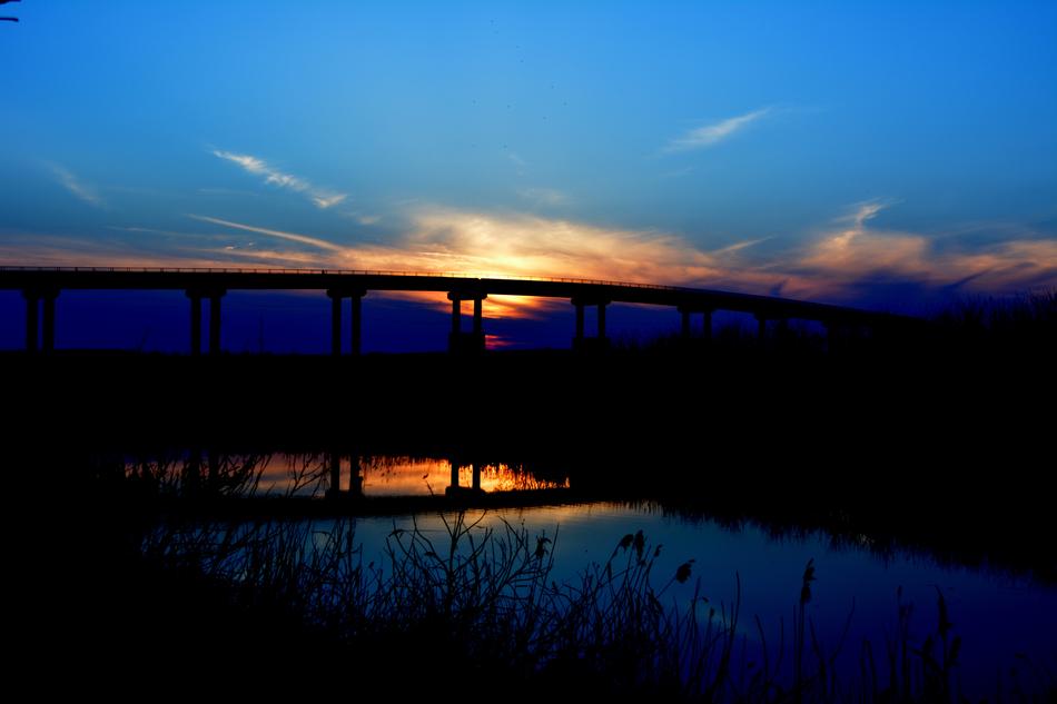 Bridge Sunset Water free image download