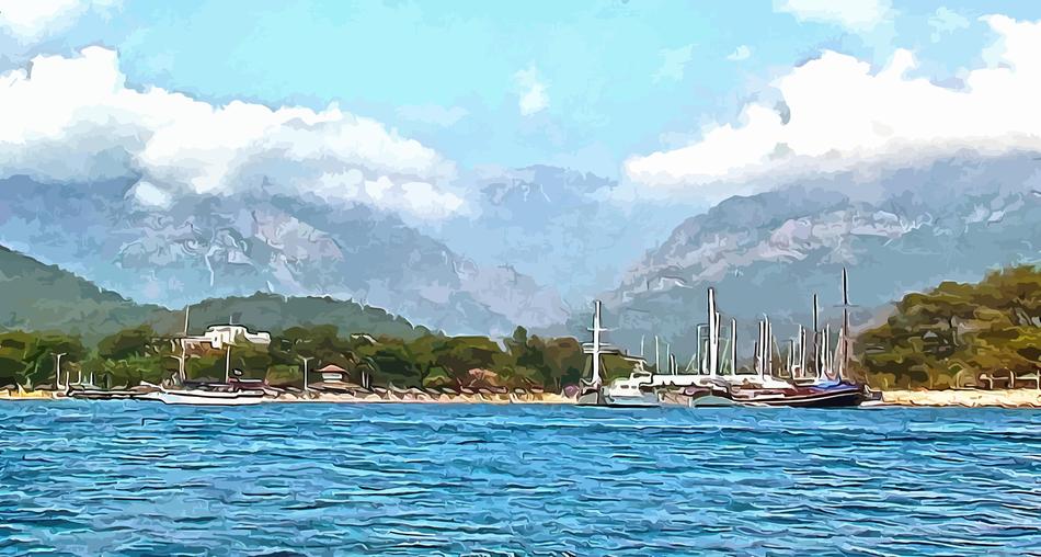 Boat trip sea island seascape free image download