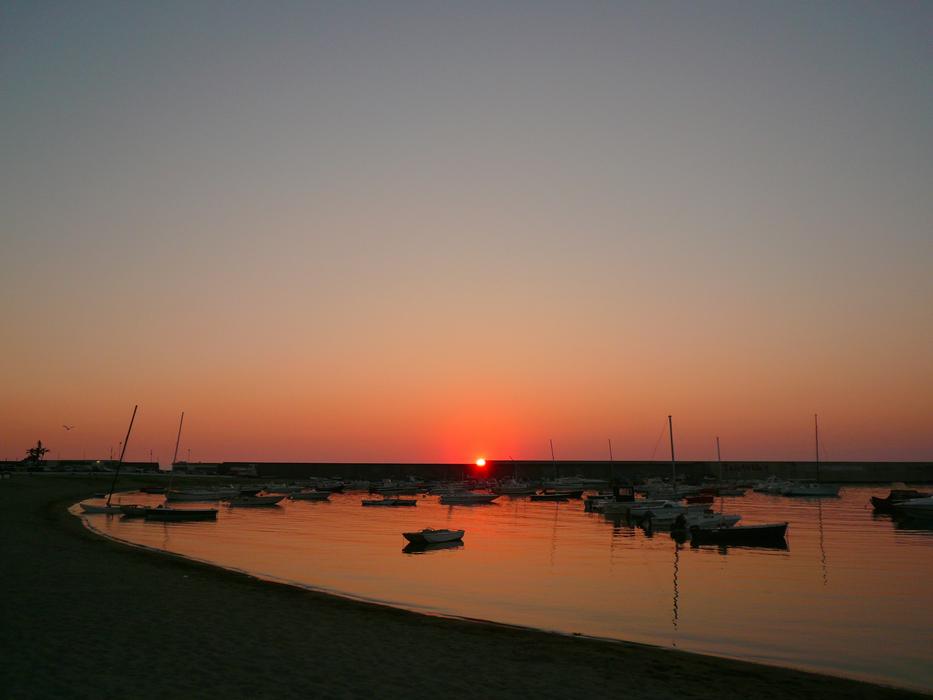 Sunset Harbor Boats free image download