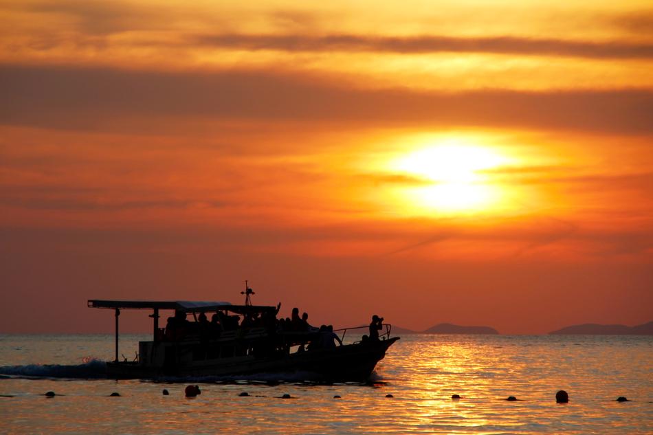 Sunset Shadow Sea free image download
