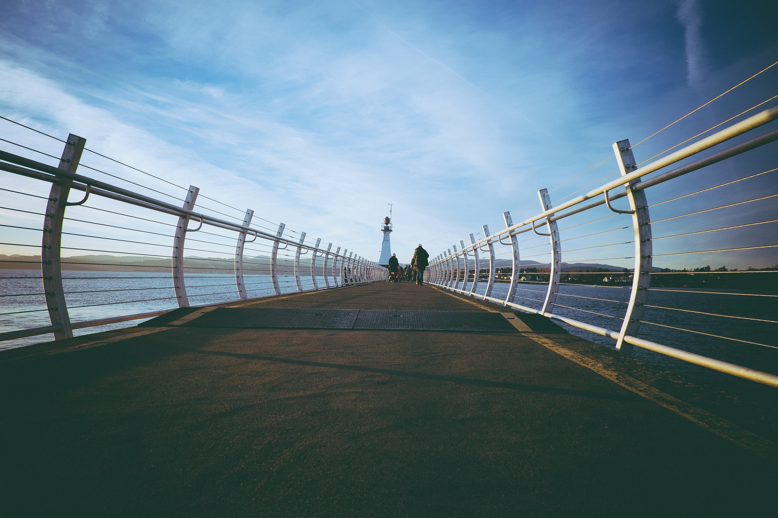 Bridge Lighthouse Ocean free image download