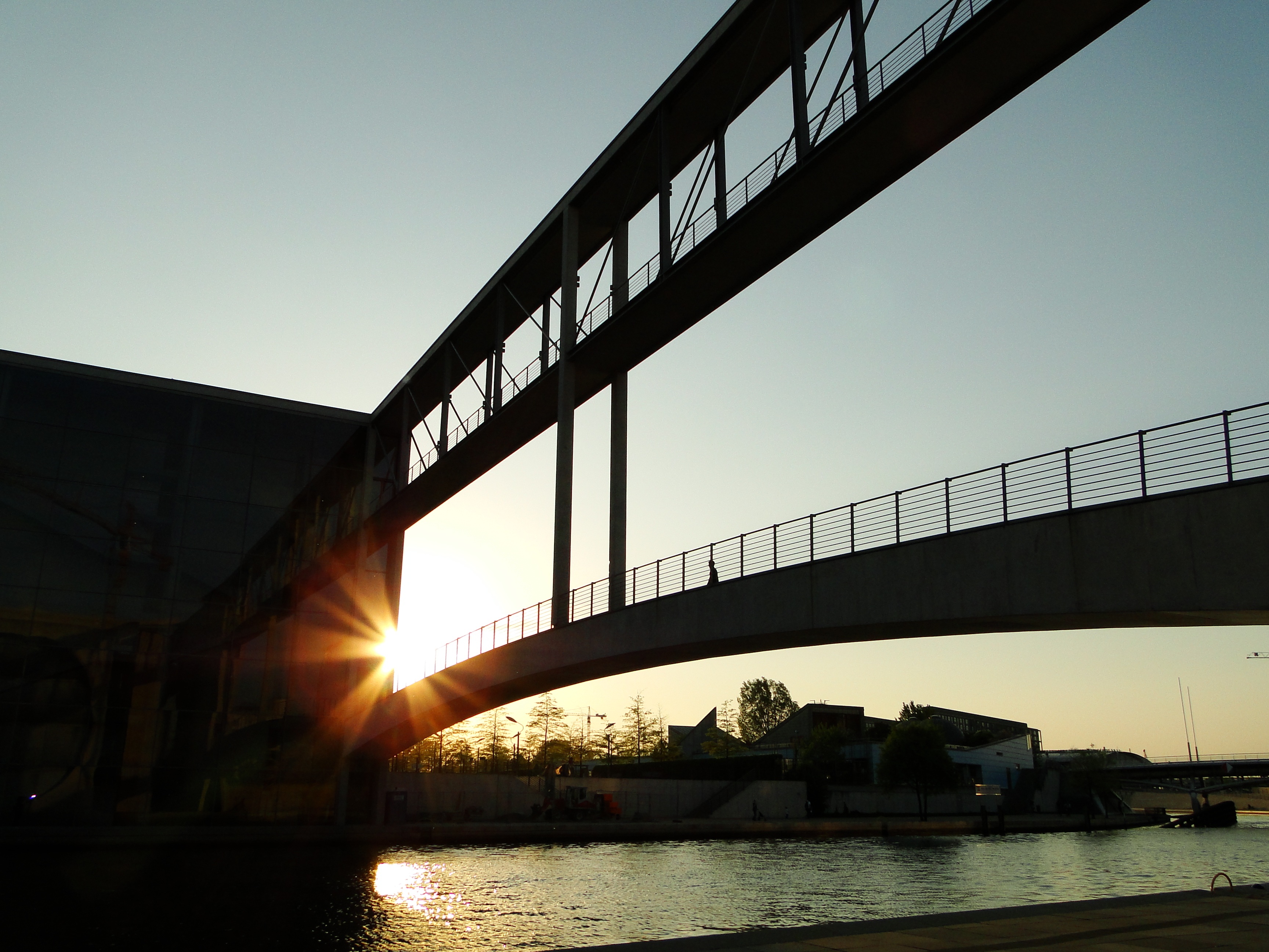 Berlin bridge at Sunset free image download