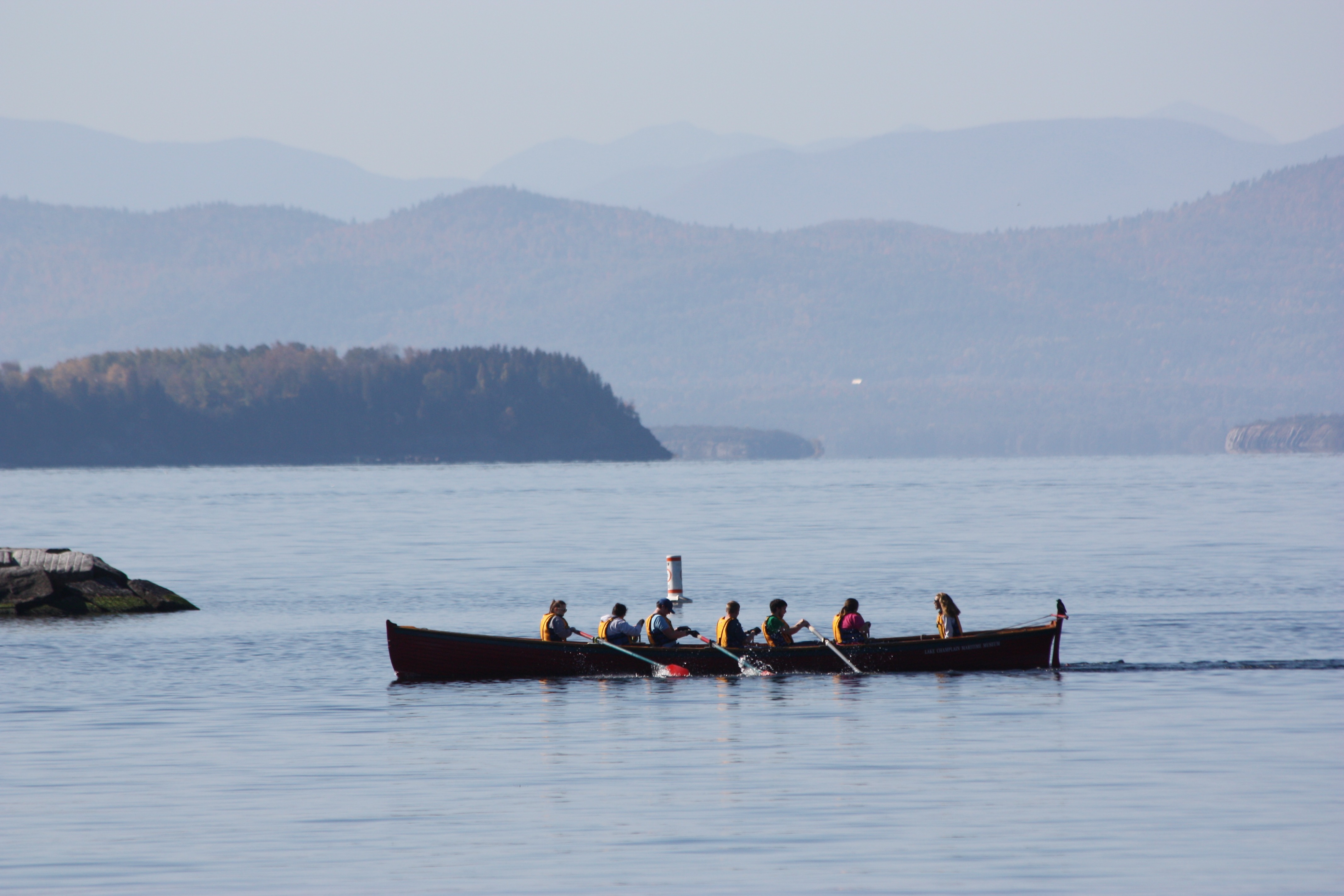 Rowing Lake Champlain free image download