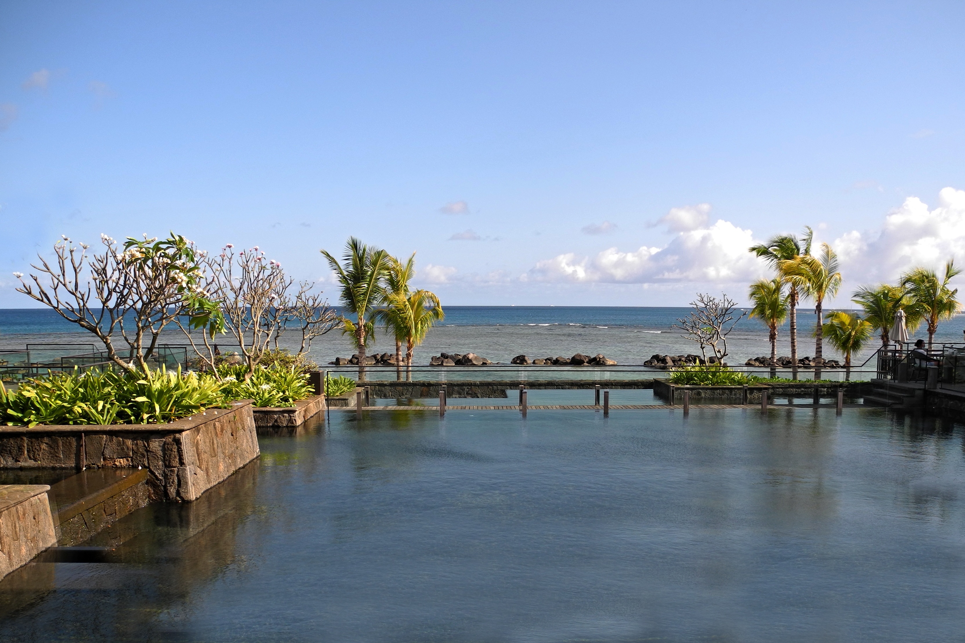 Swimming Pool Ocean Mauritius free image download