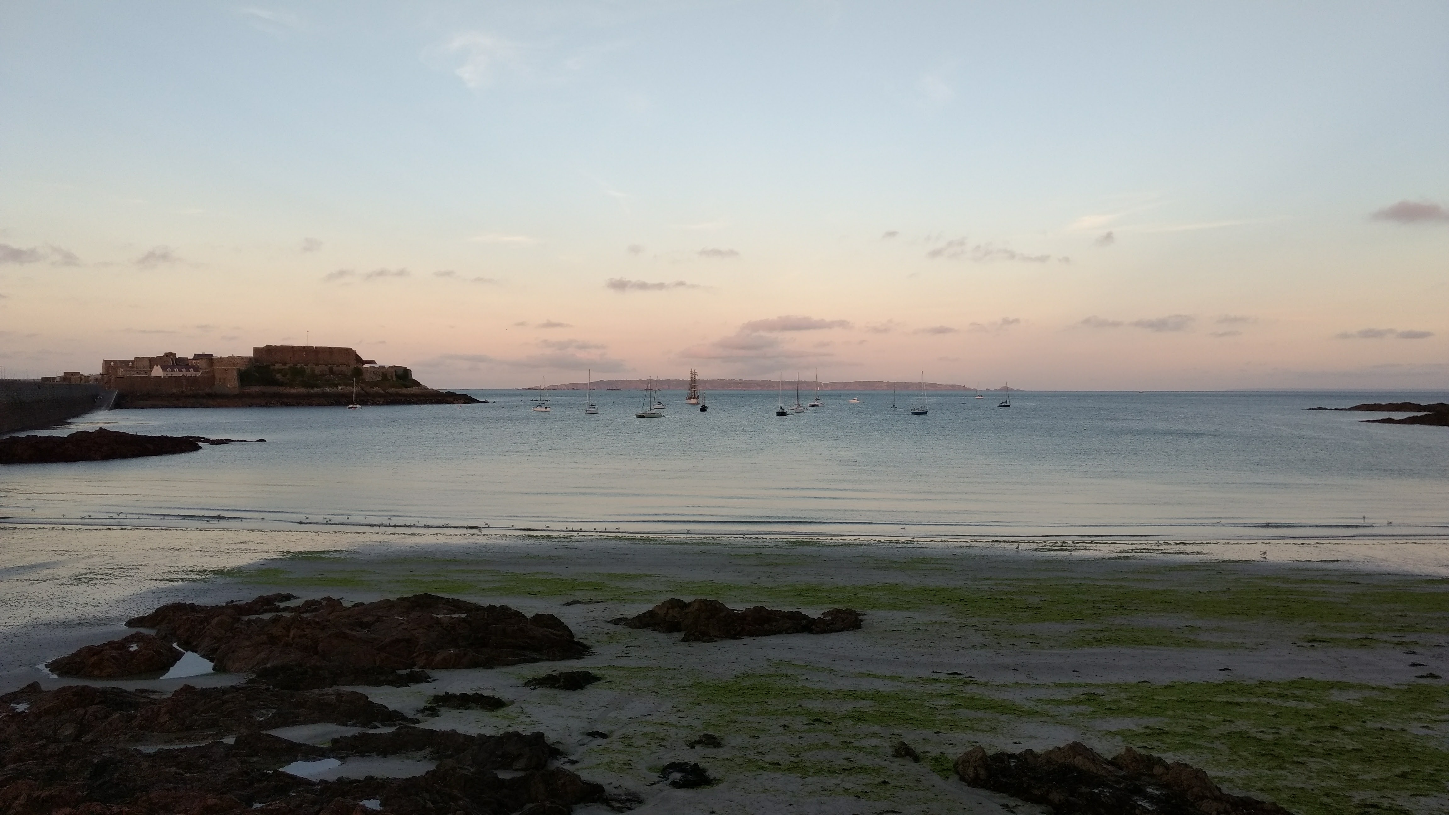 Guernsey Landscape Dusk Castle free image download