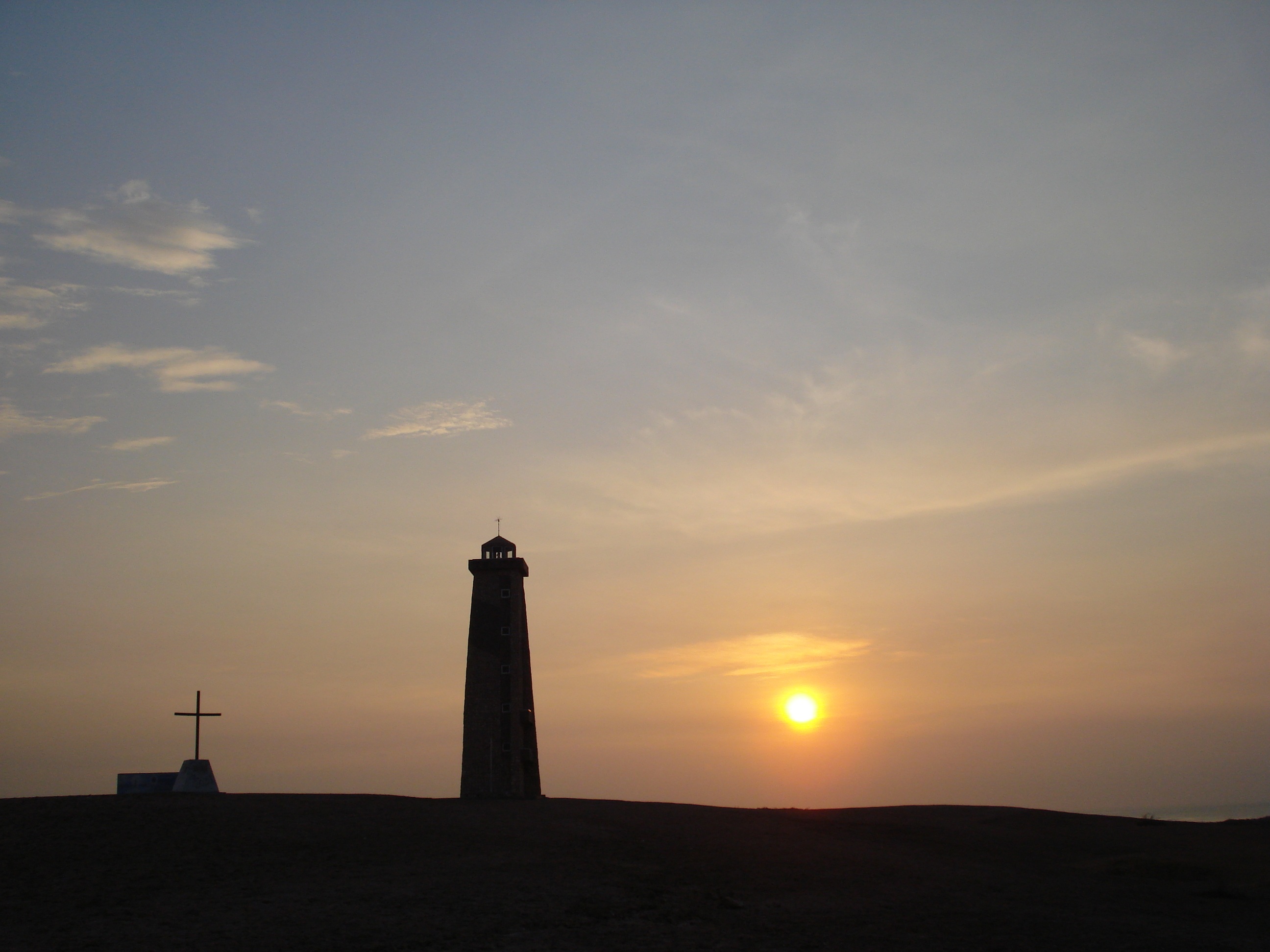 Lighthouse at Twilight Sky free image download