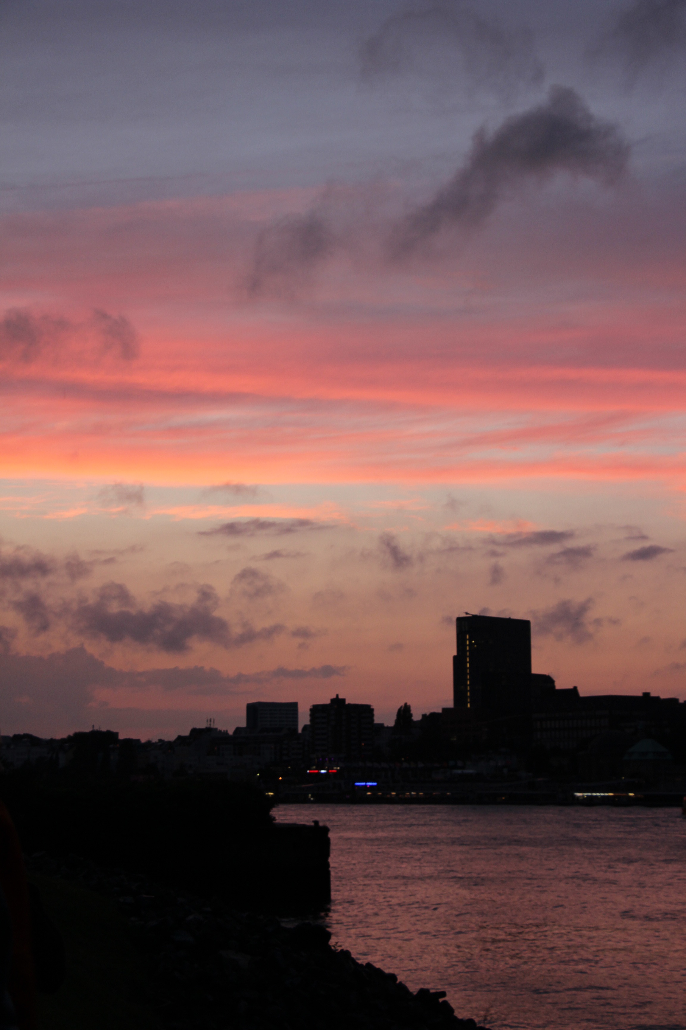 Dawn city skyline free image download