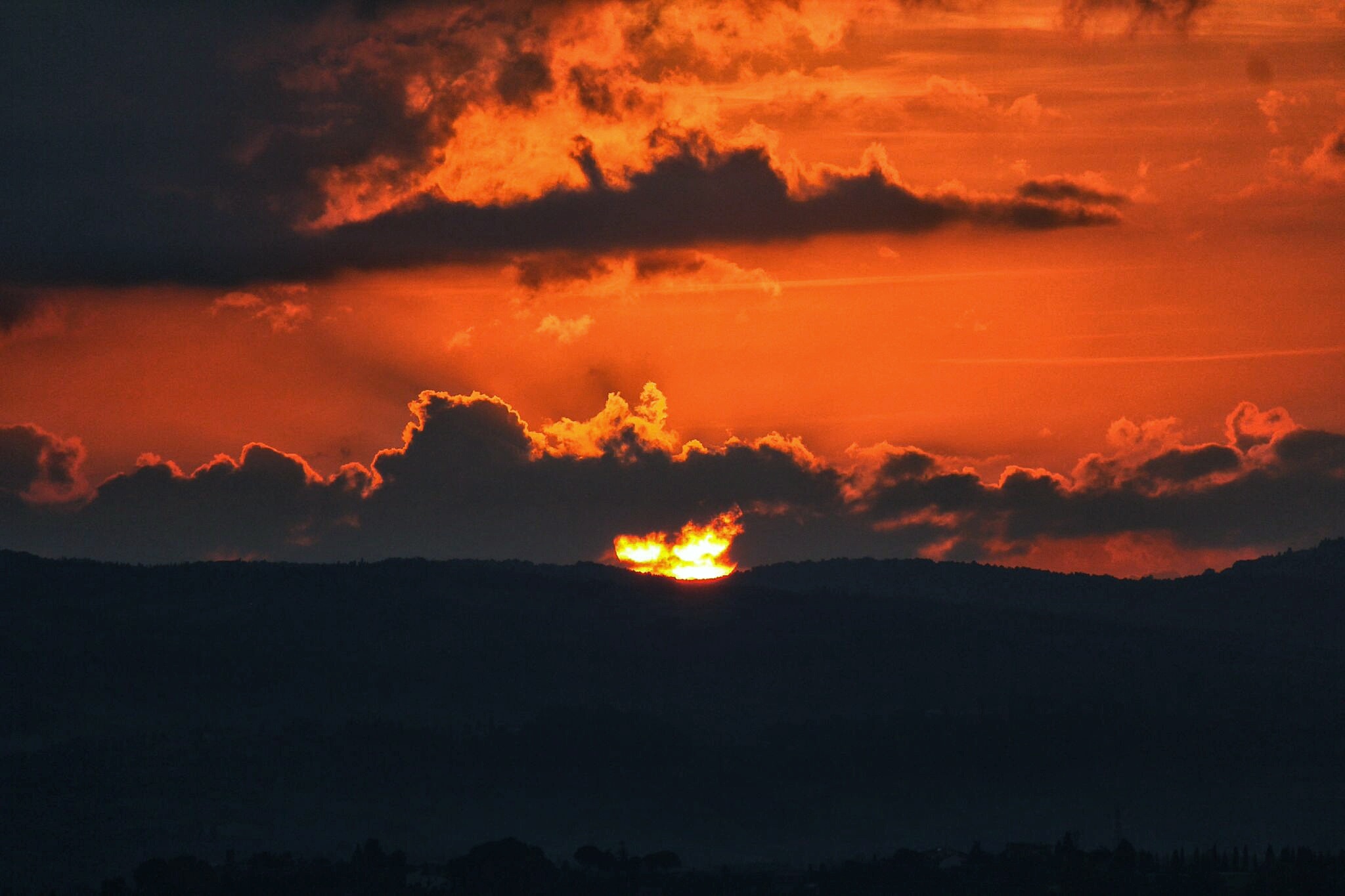 Sunset Sun Tuscany free image download