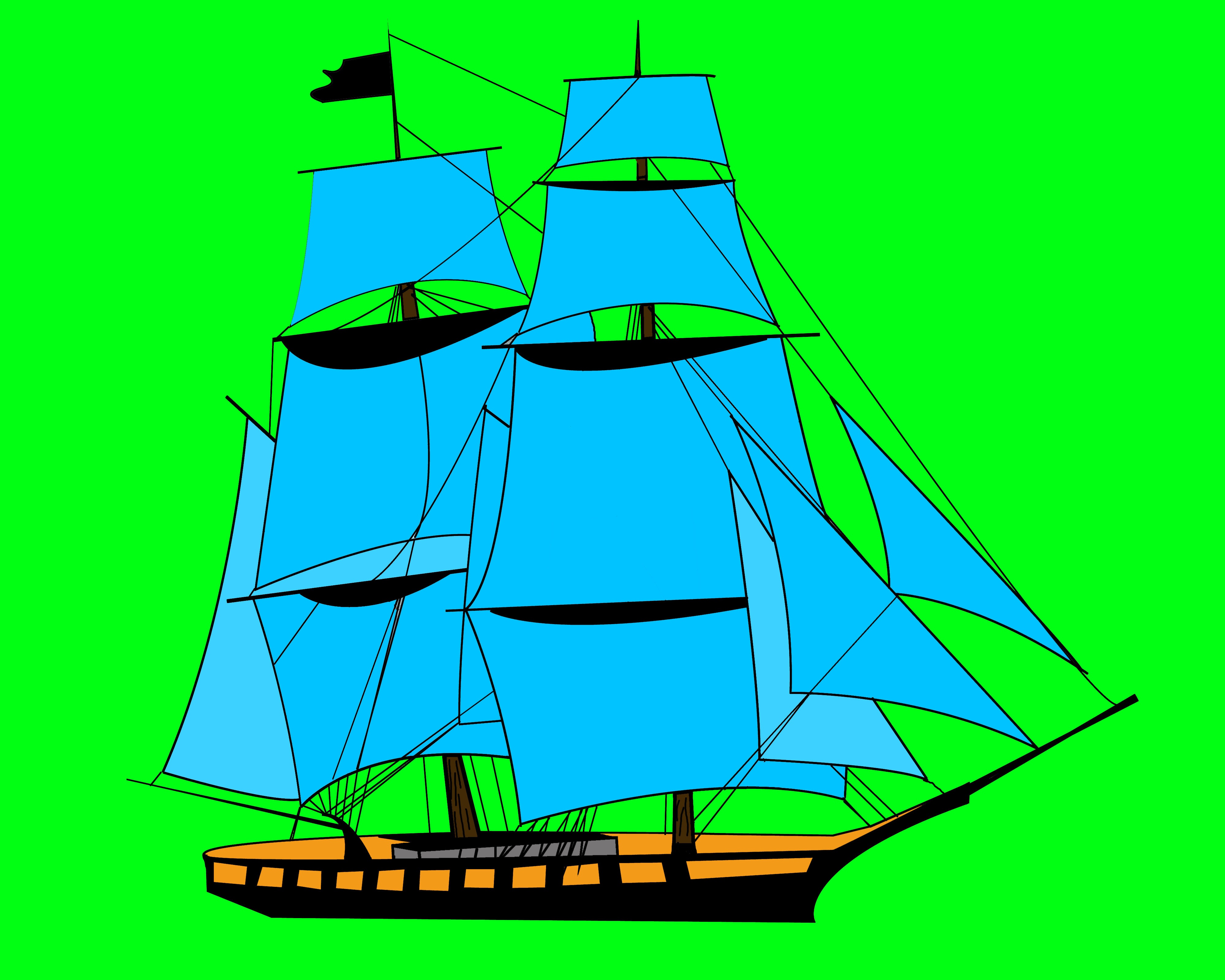Green Background Boat free image download