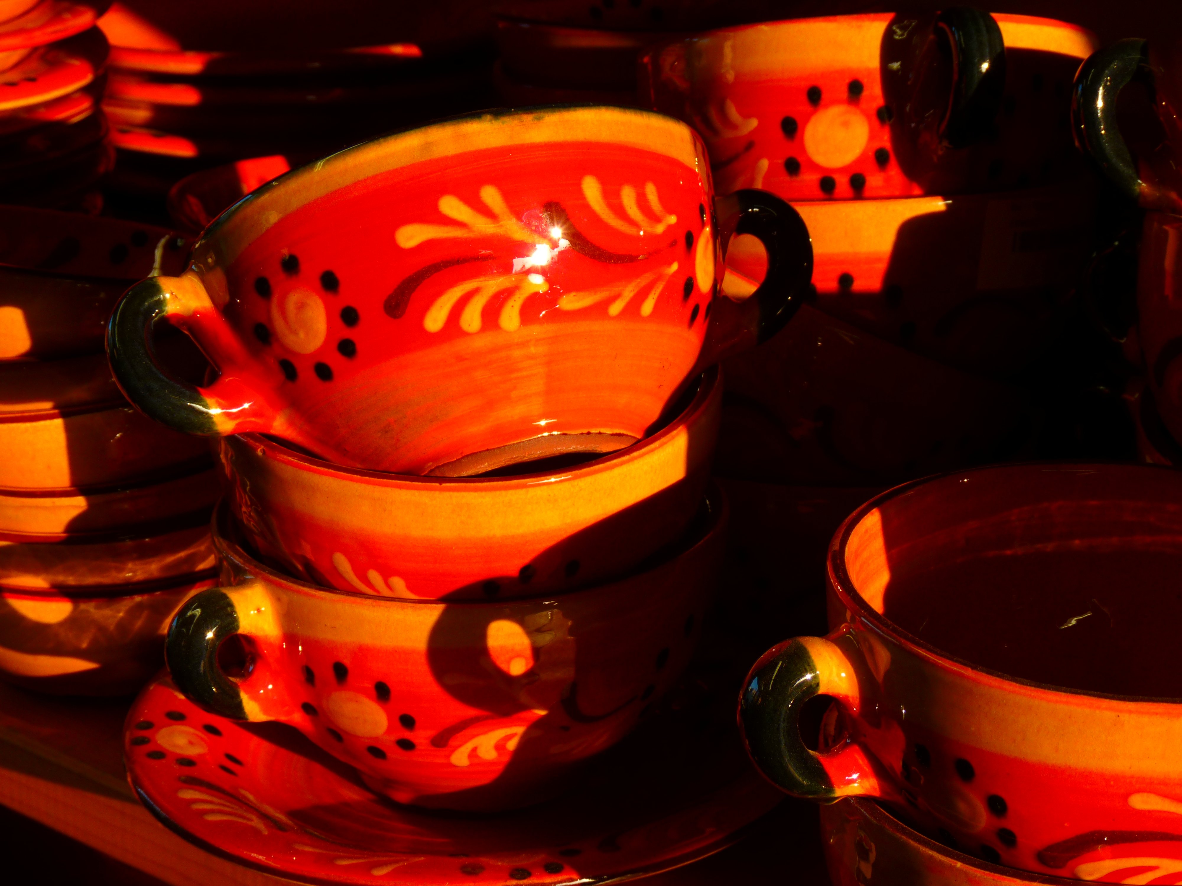 Ceramic red Pots free image download