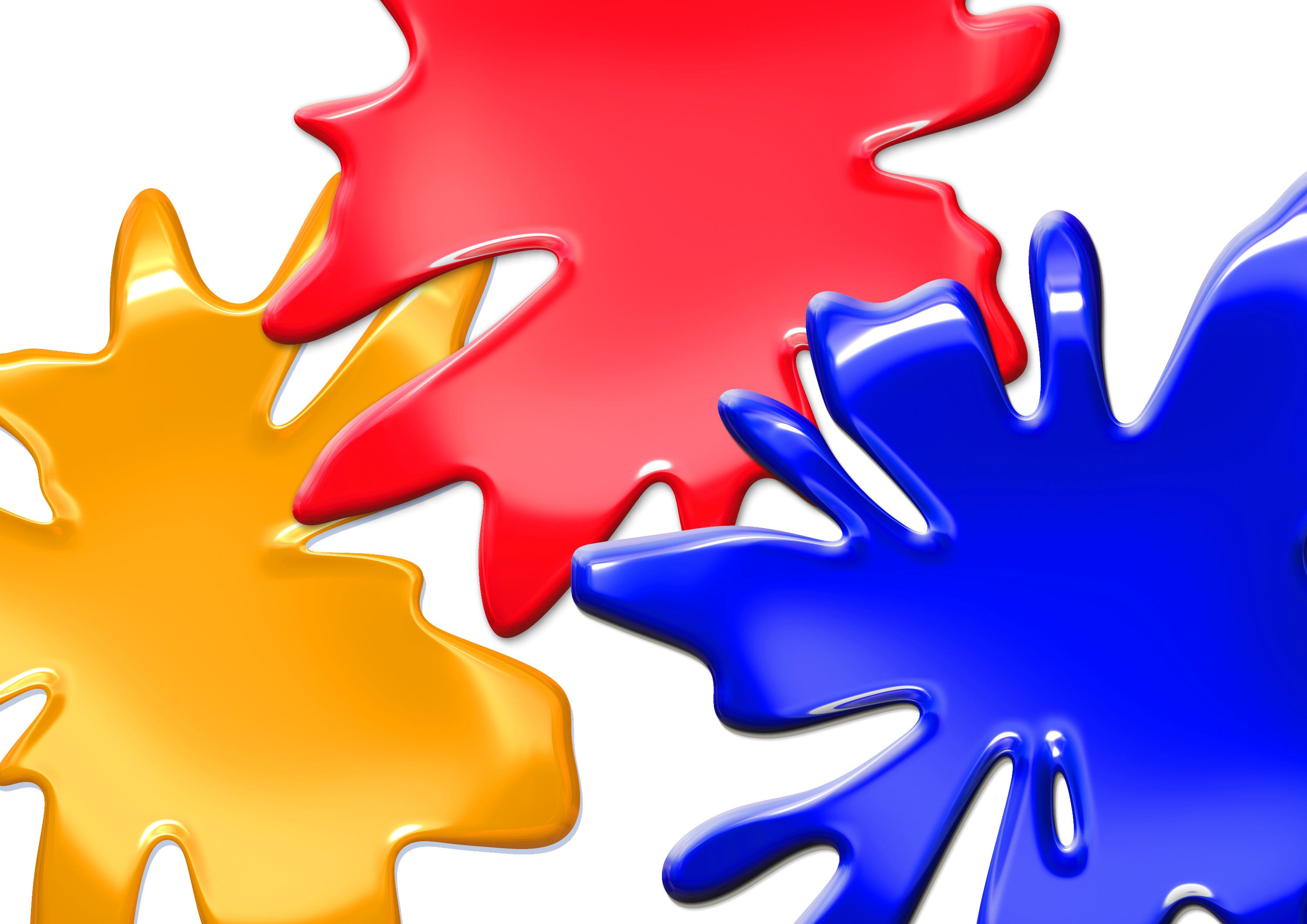 Colorful splash yellow red blue free image download